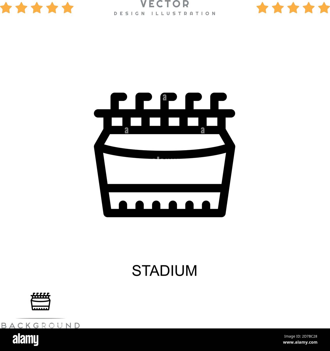 Stadium icon. Simple element from digital disruption collection. Line ...