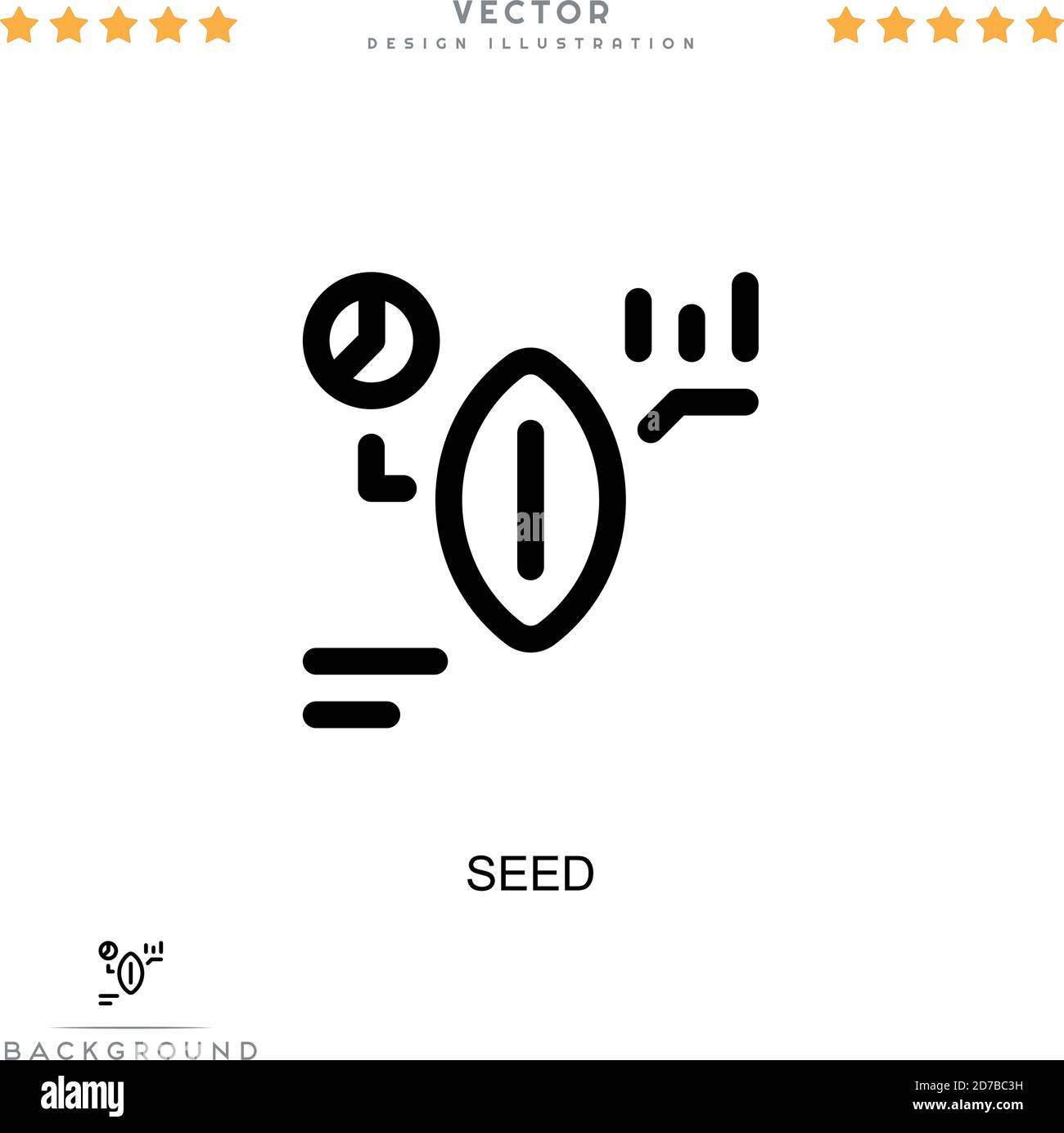 Seed icon. Simple element from digital disruption collection. Line Seed ...