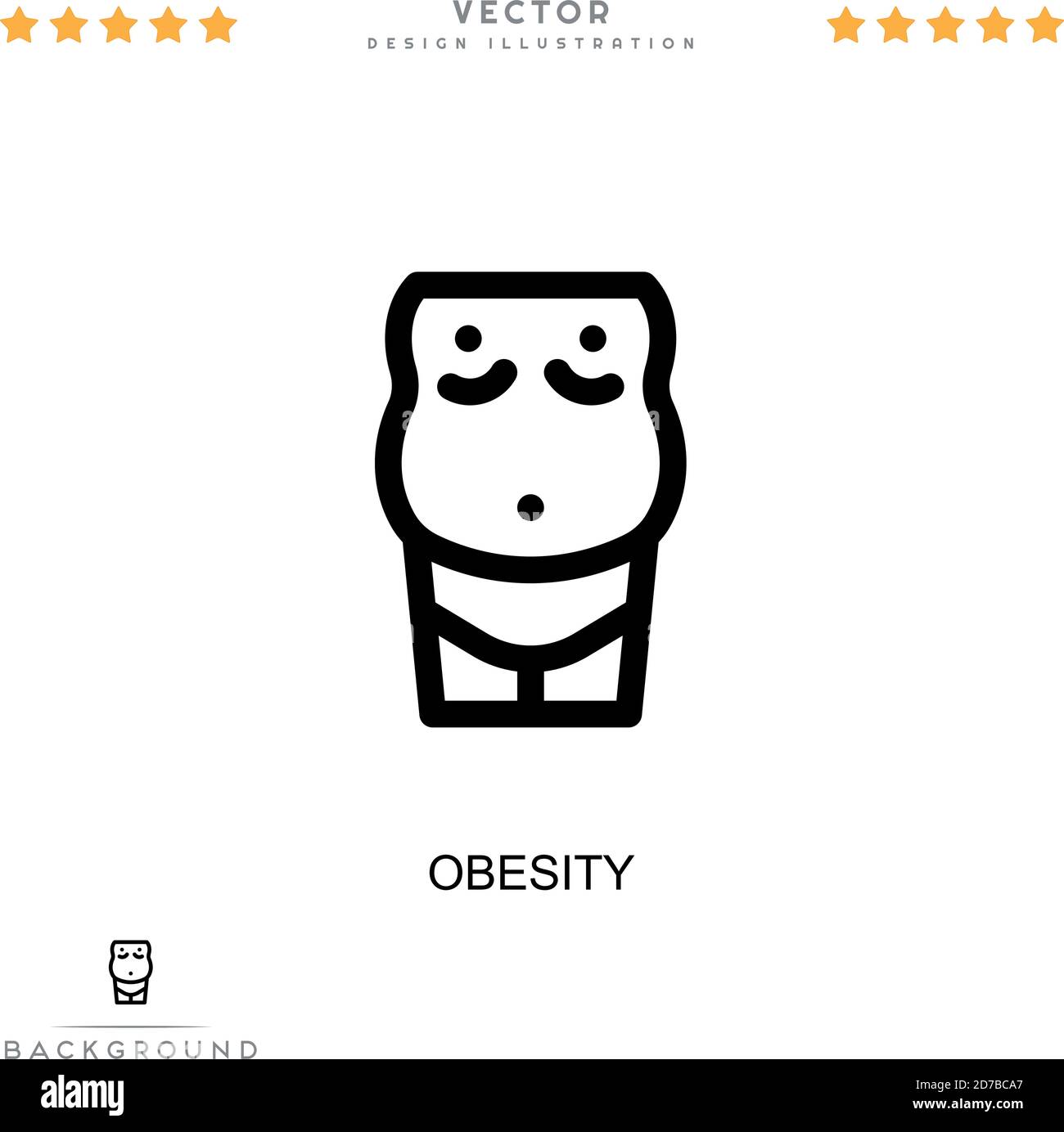 Obesity icon. Simple element from digital disruption collection. Line ...