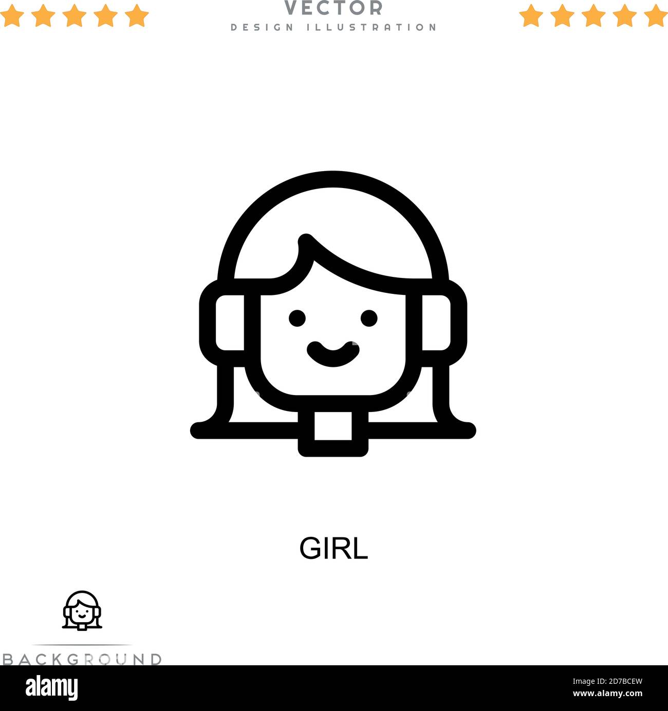 Girl icon. Simple element from digital disruption collection. Line Girl ...