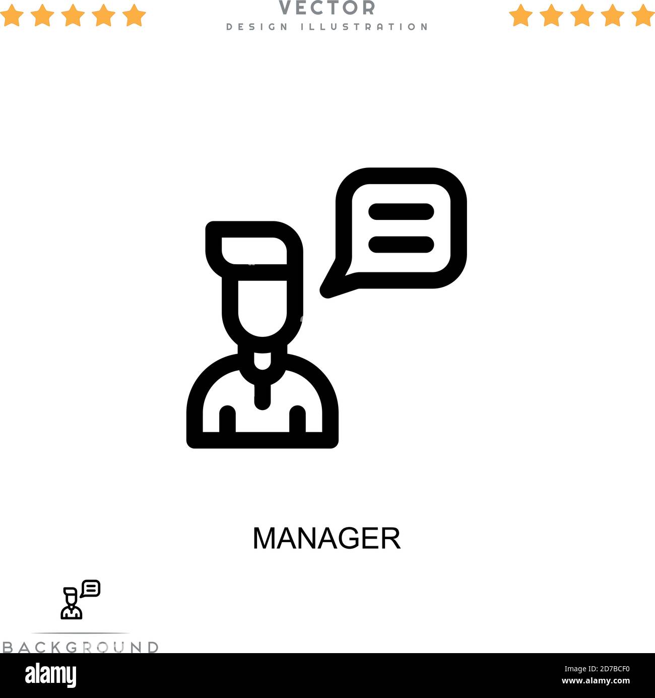Manager icon. Simple element from digital disruption collection. Line ...
