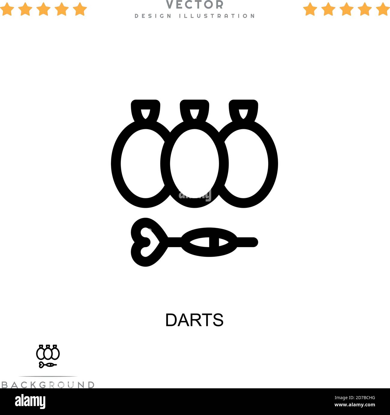 Darts icon. Simple element from digital disruption collection. Line ...