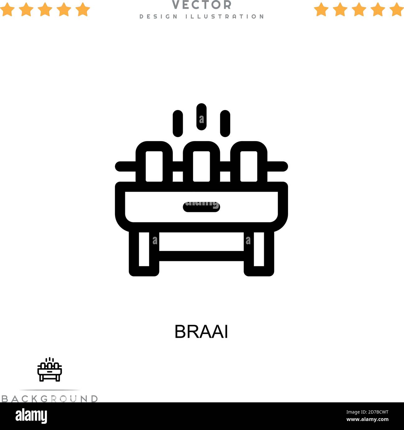 Braai icon. Simple element from digital disruption collection. Line ...