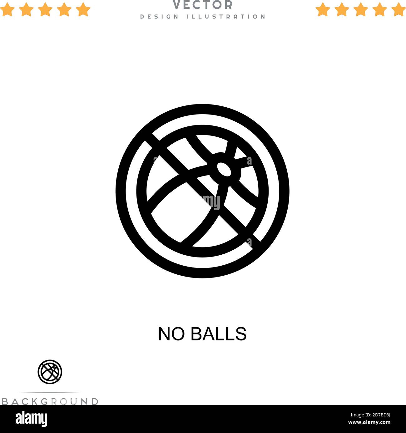 No balls icon. Simple element from digital disruption collection. Line ...