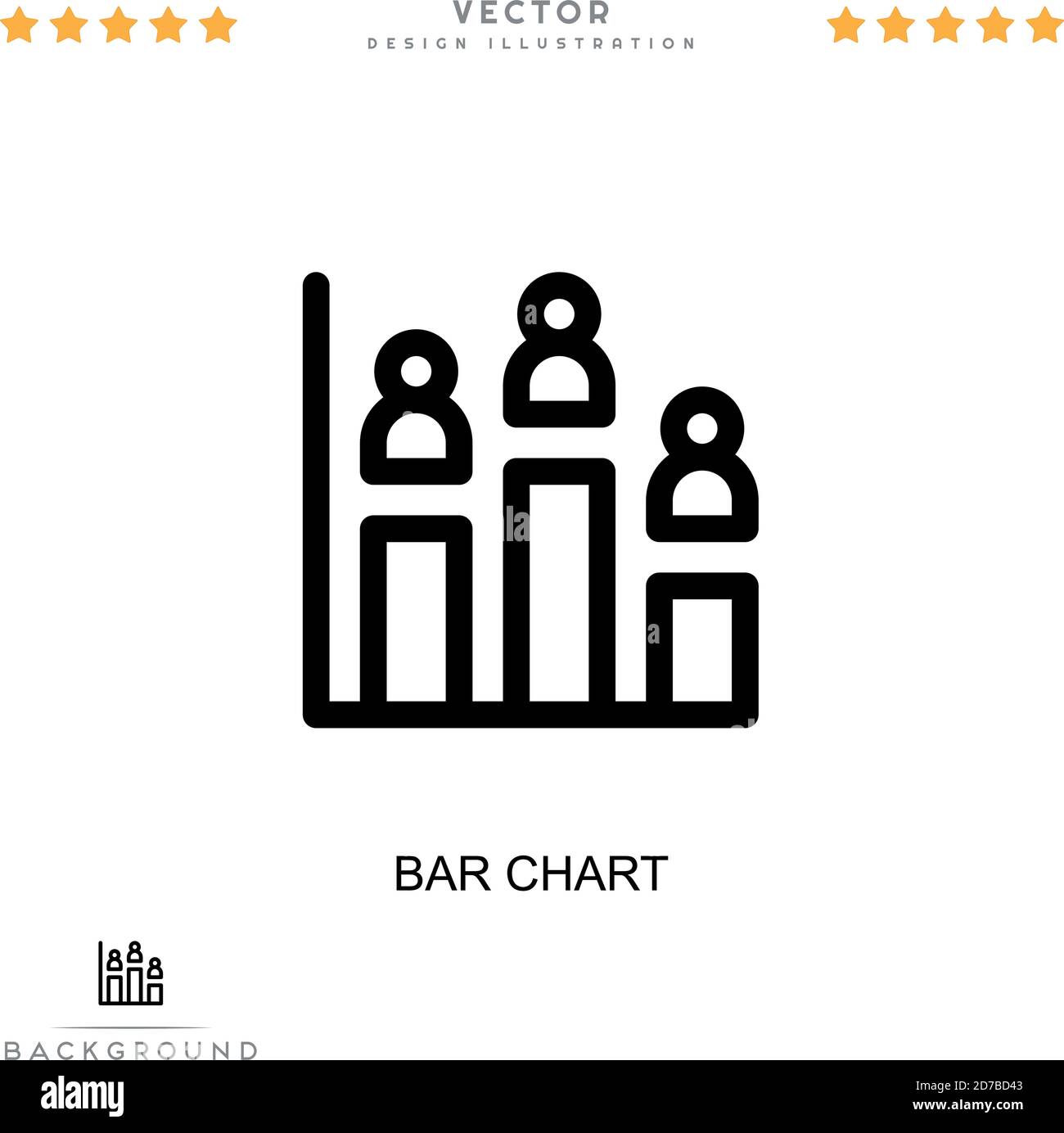Bar chart icon. Simple element from digital disruption collection. Line ...
