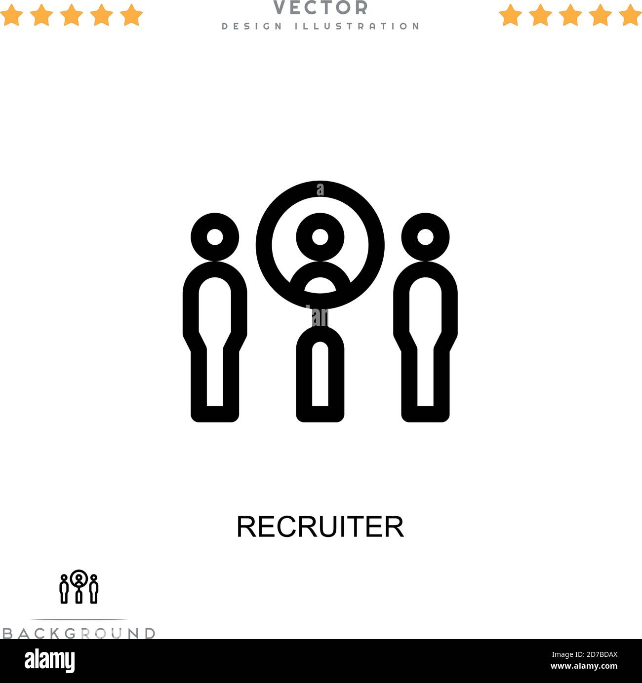 Recruiter icon. Simple element from digital disruption collection. Line ...