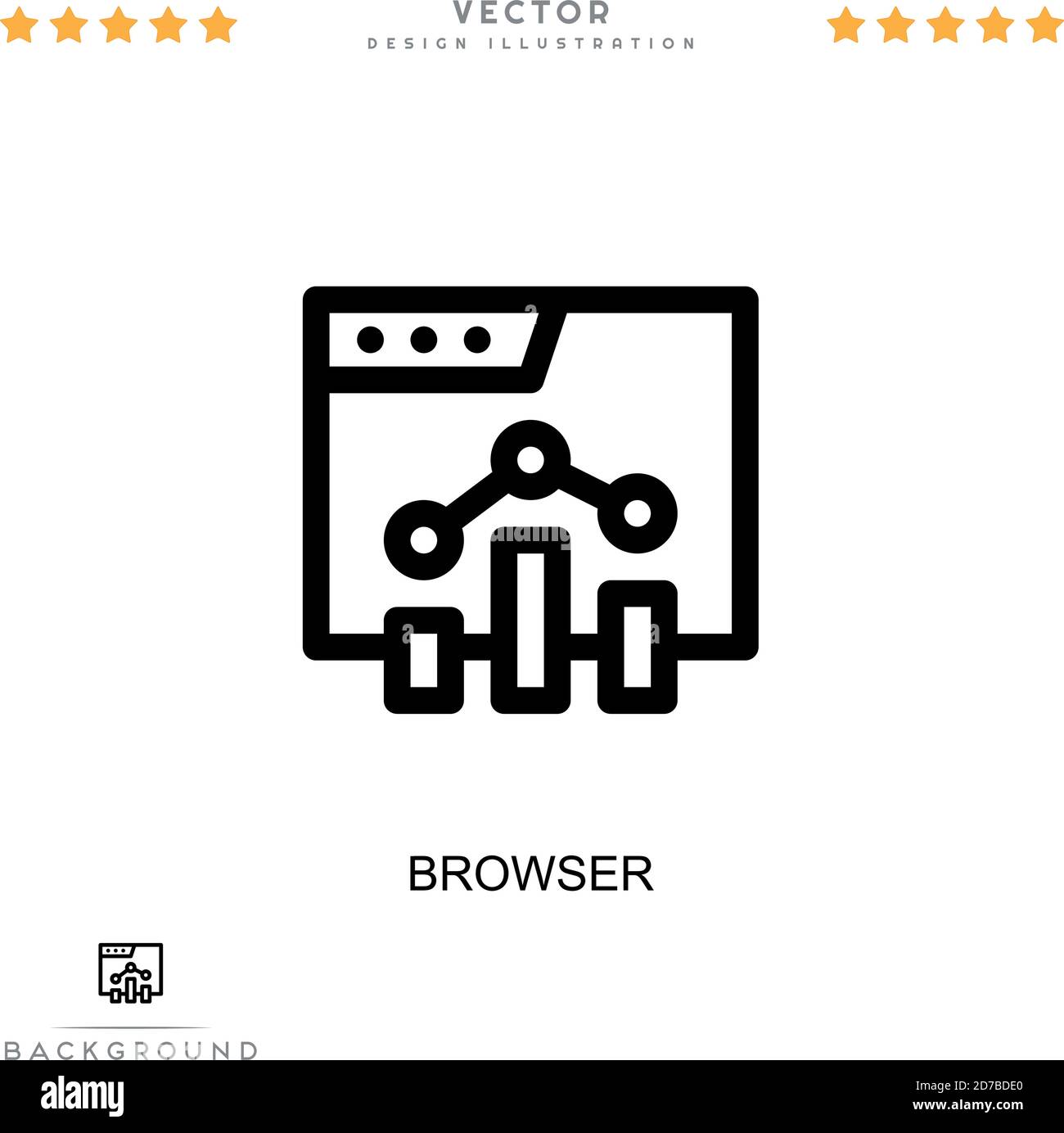 Browser icon. Simple element from digital disruption collection. Line ...