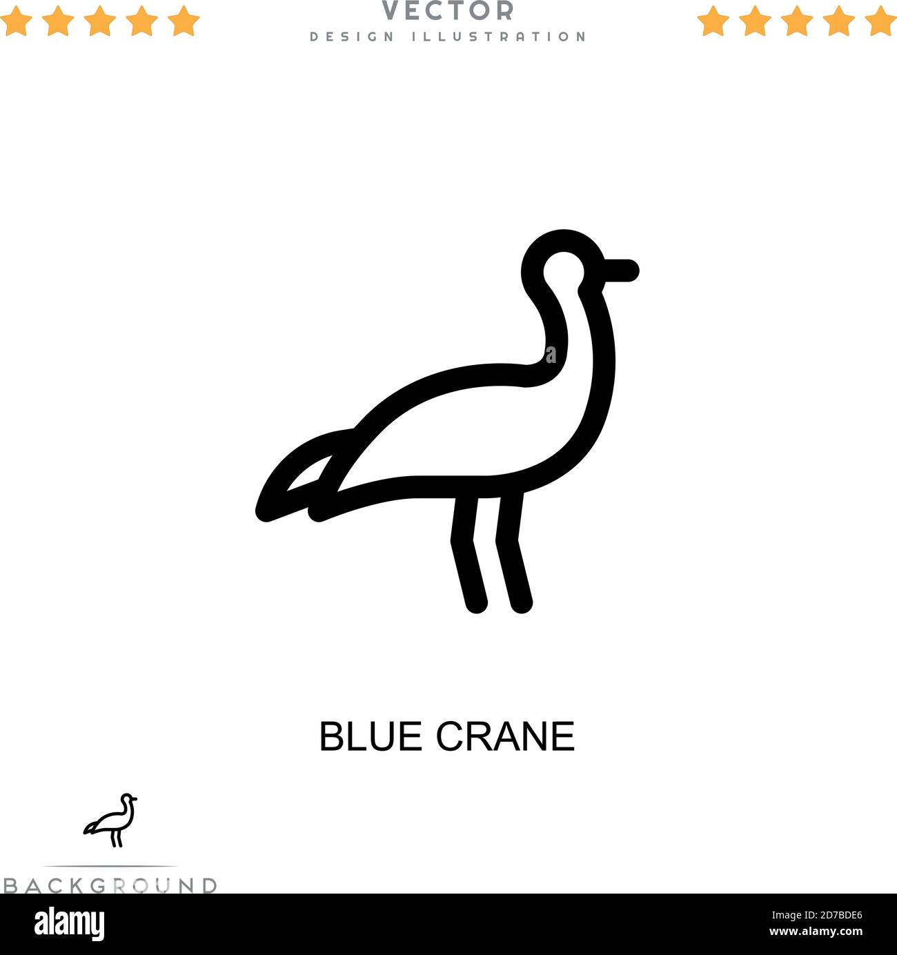Blue crane icon. Simple element from digital disruption collection ...
