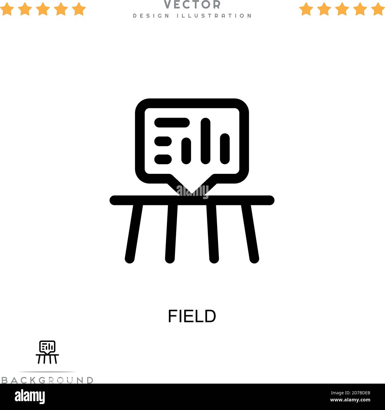 Field icon. Simple element from digital disruption collection. Line ...