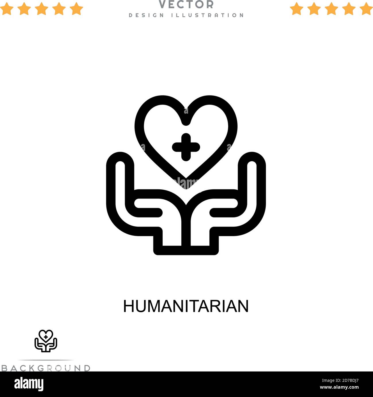 Humanitarian icon. Simple element from digital disruption collection ...