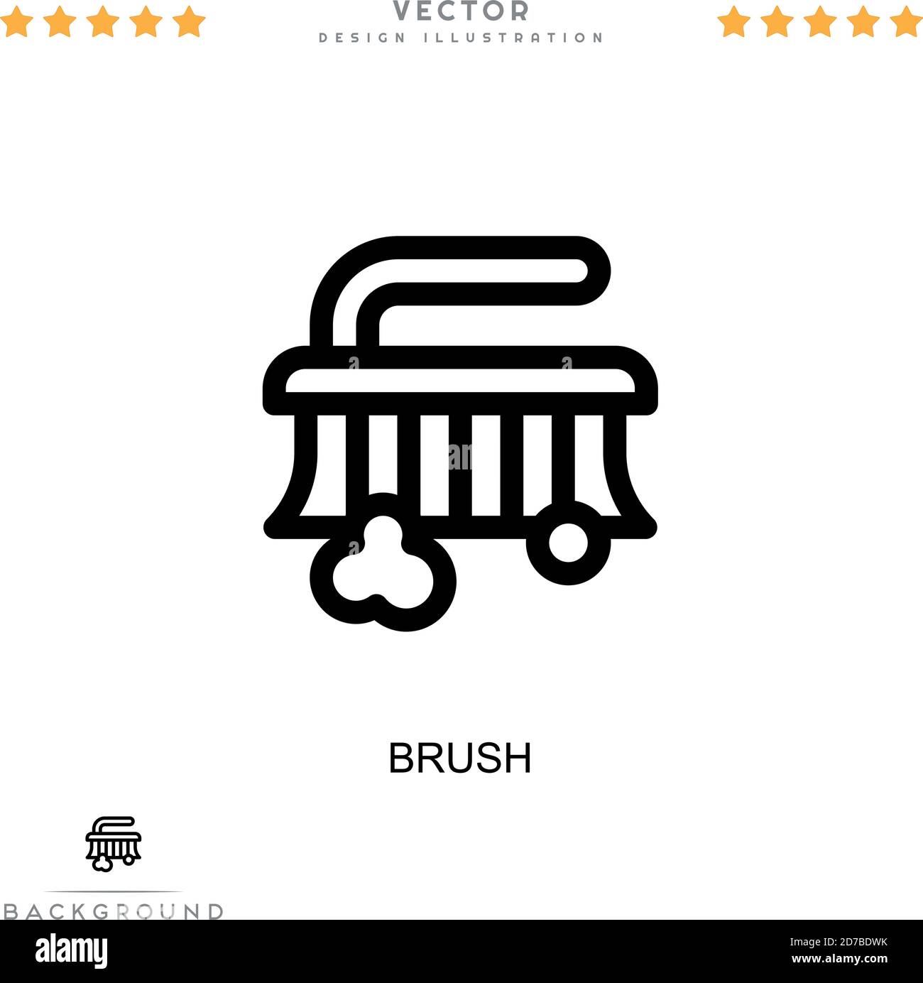 Brush icon. Simple element from digital disruption collection. Line ...