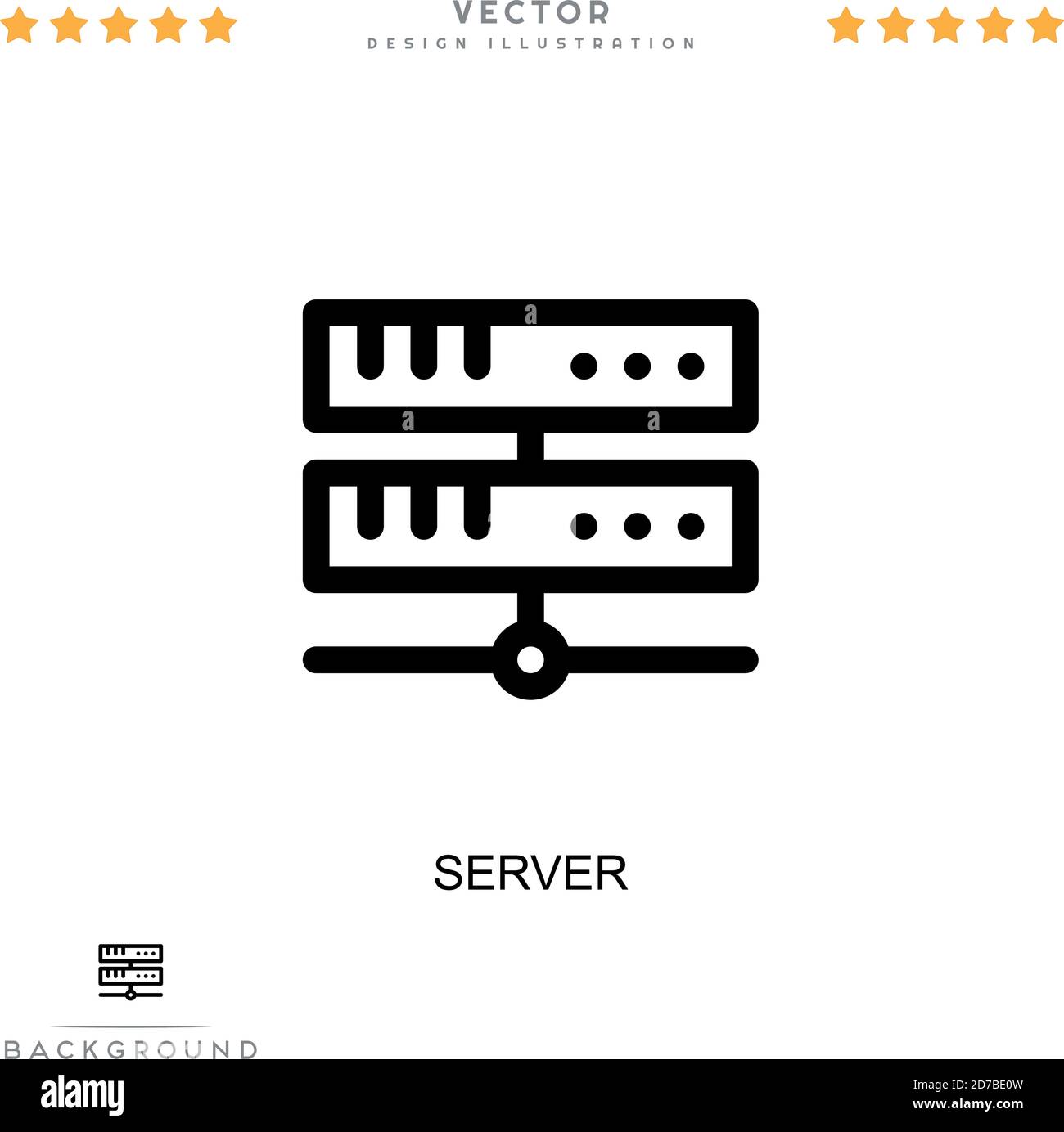 Server icon. Simple element from digital disruption collection. Line ...