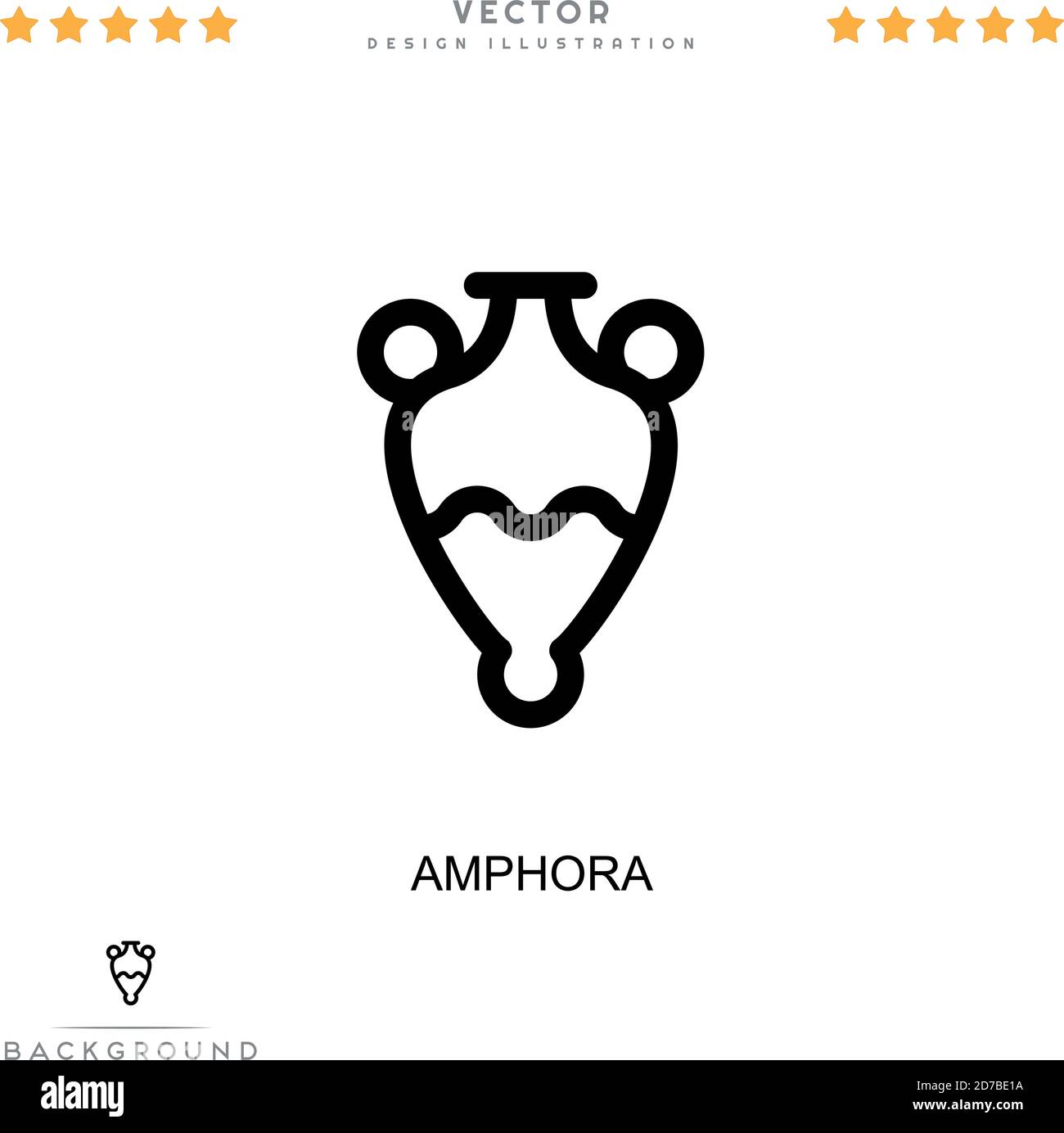 Amphora icon. Simple element from digital disruption collection. Line ...