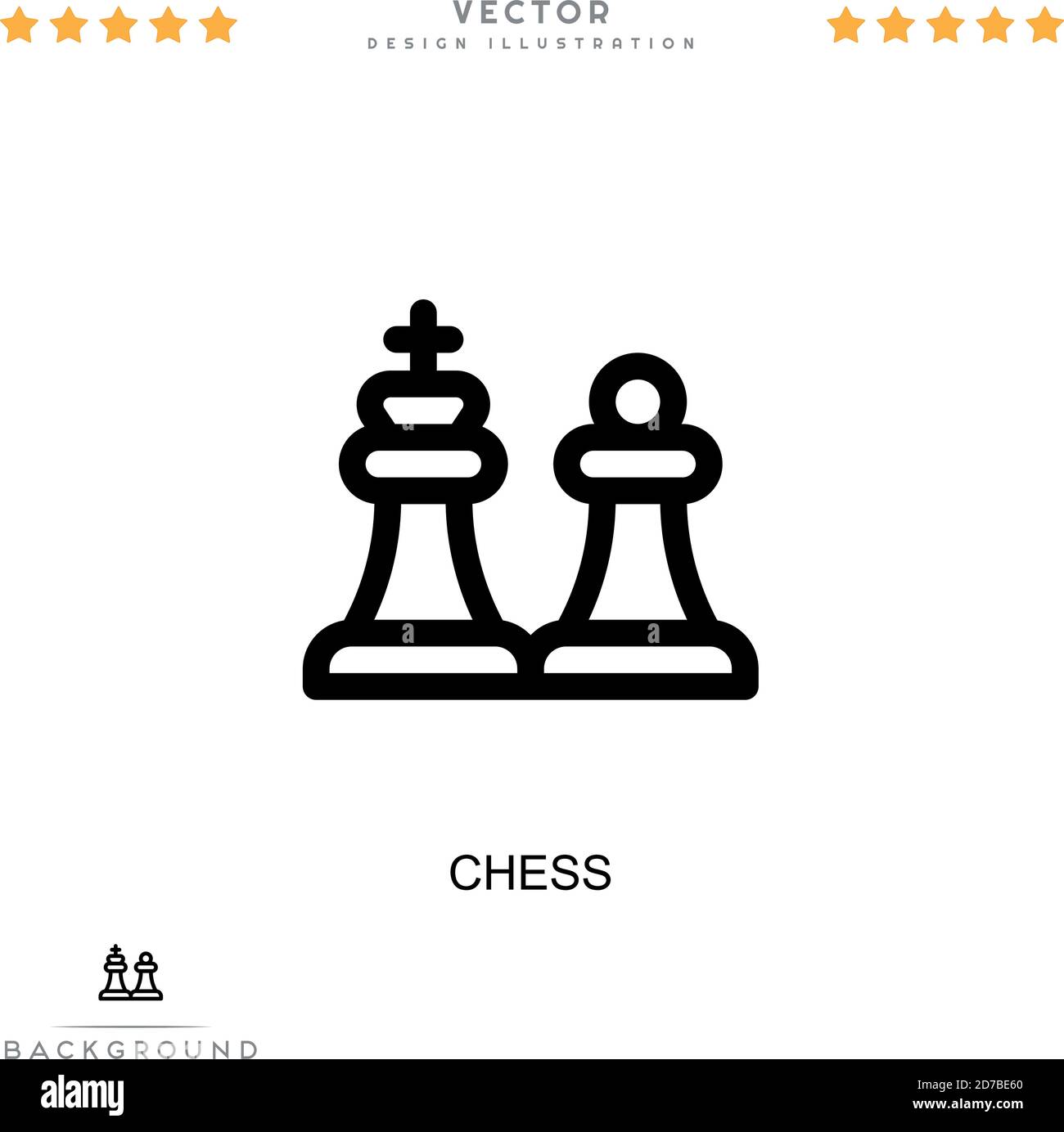 Chess icon. Simple element from digital disruption collection. Line ...