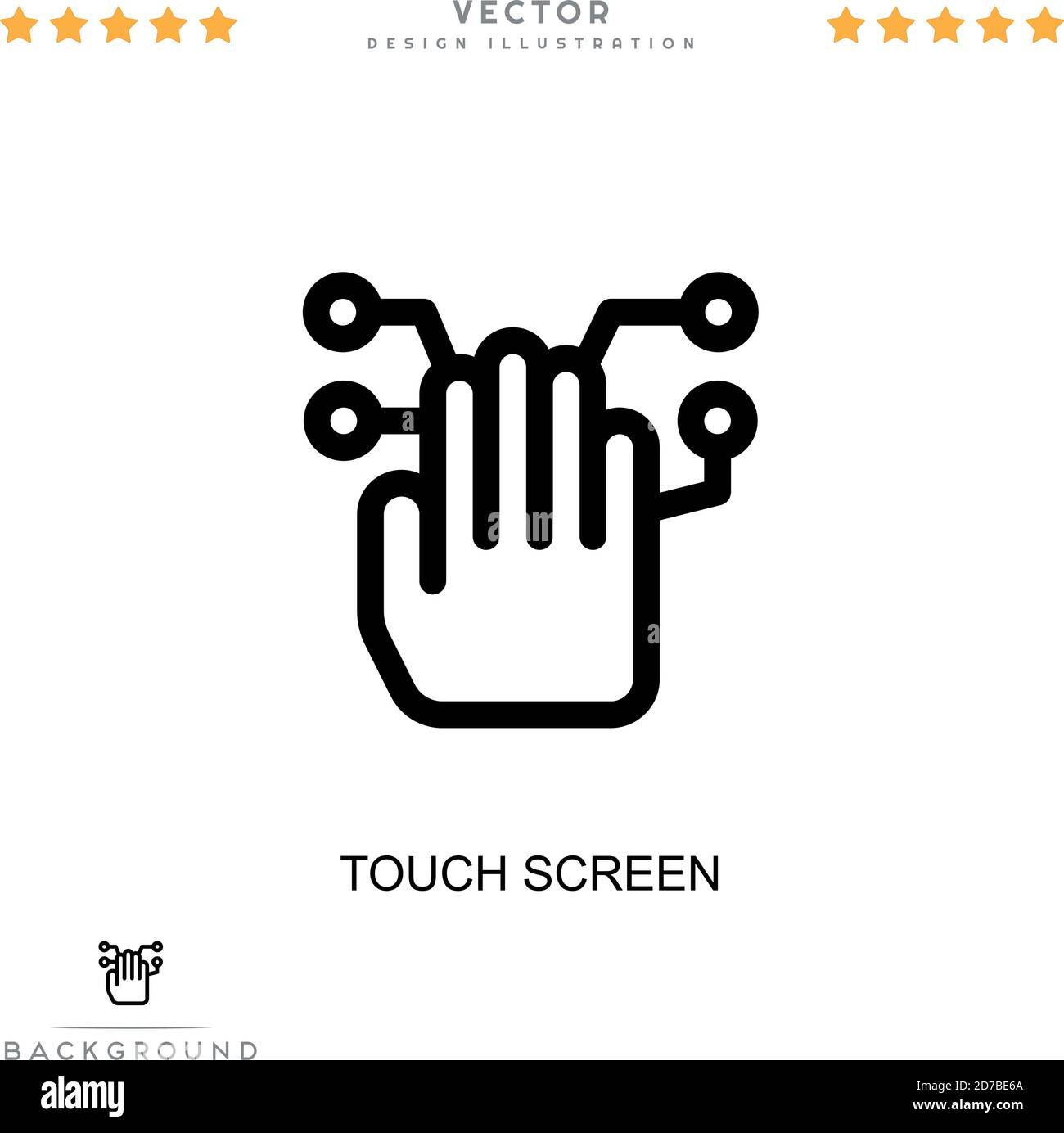 Touch screen icon. Simple element from digital disruption collection ...