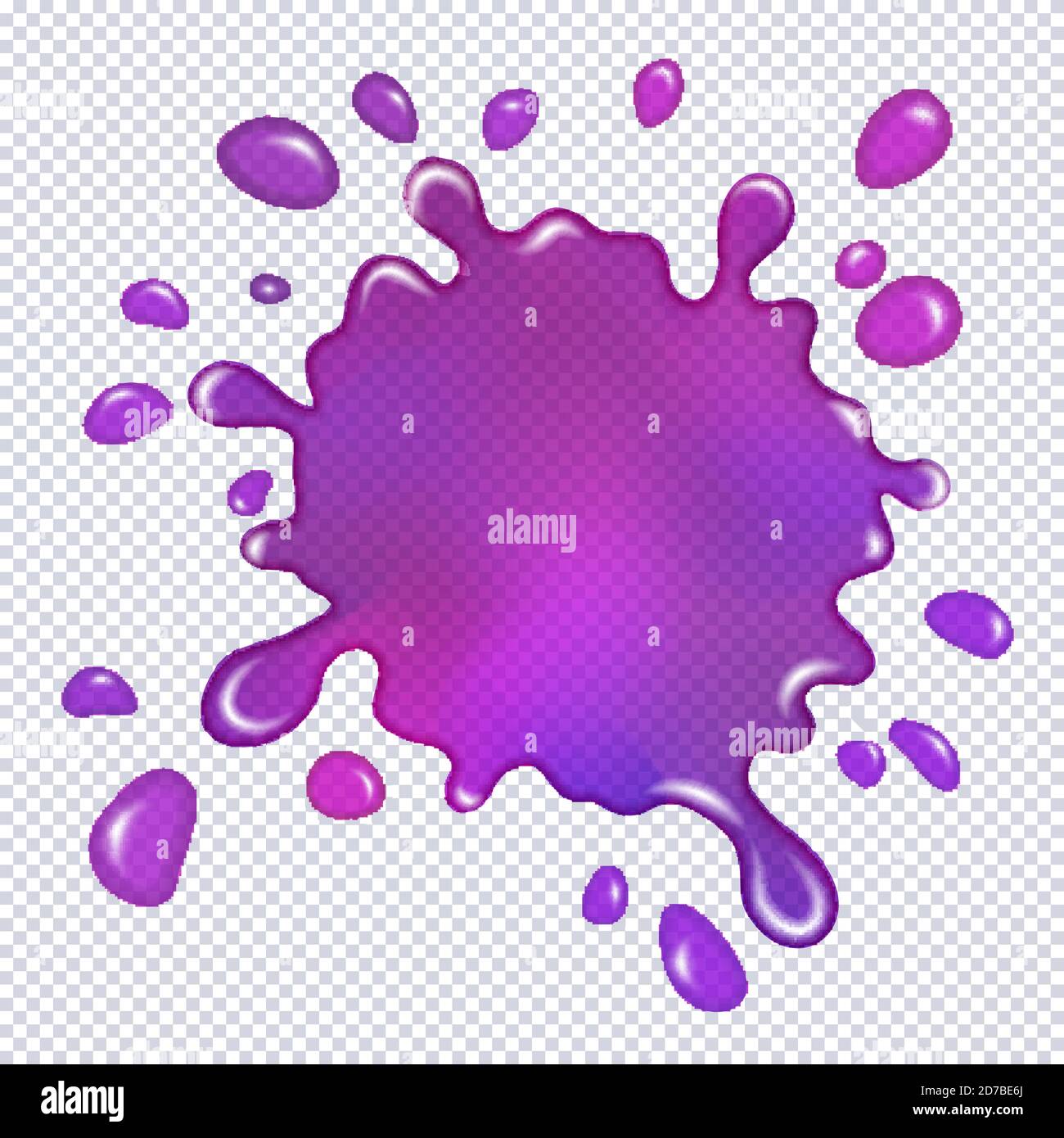 Glitter slime dripping isolated on transparent background. Glossy goo ...