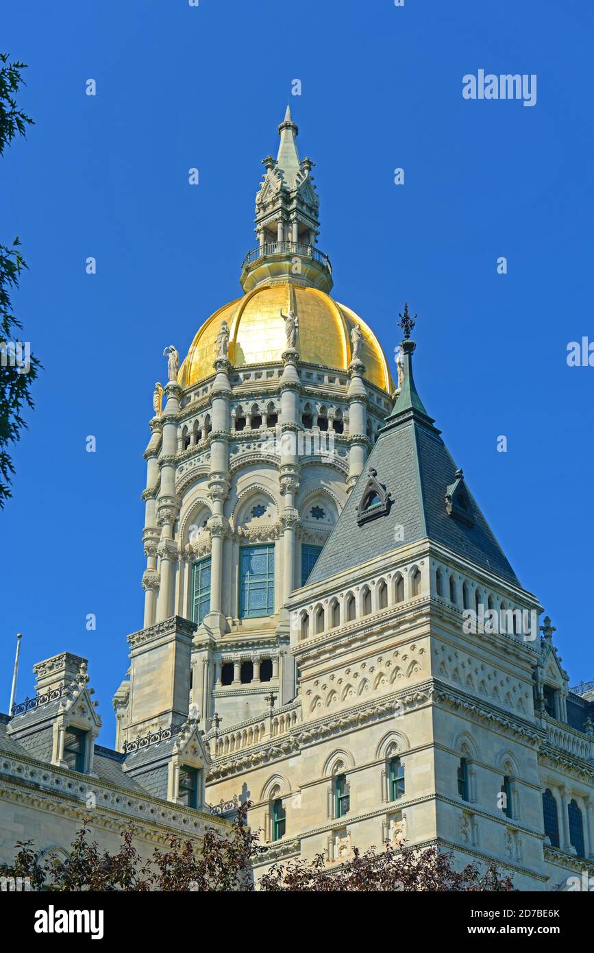 Connecticut State Capitol, Hartford, Connecticut, USA. This building ...