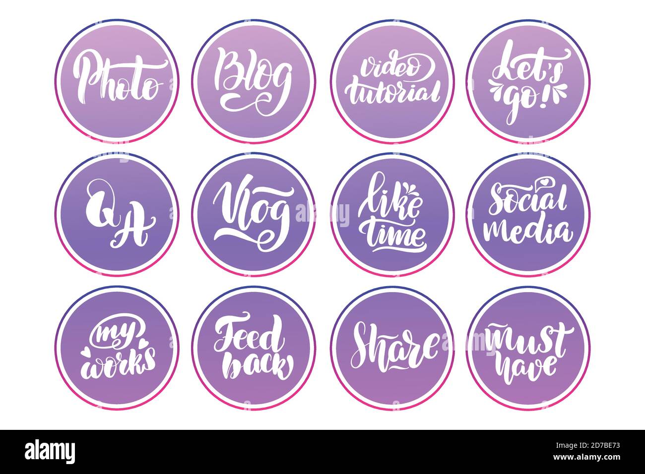 Highlights icons social media hi-res stock photography and images - Alamy