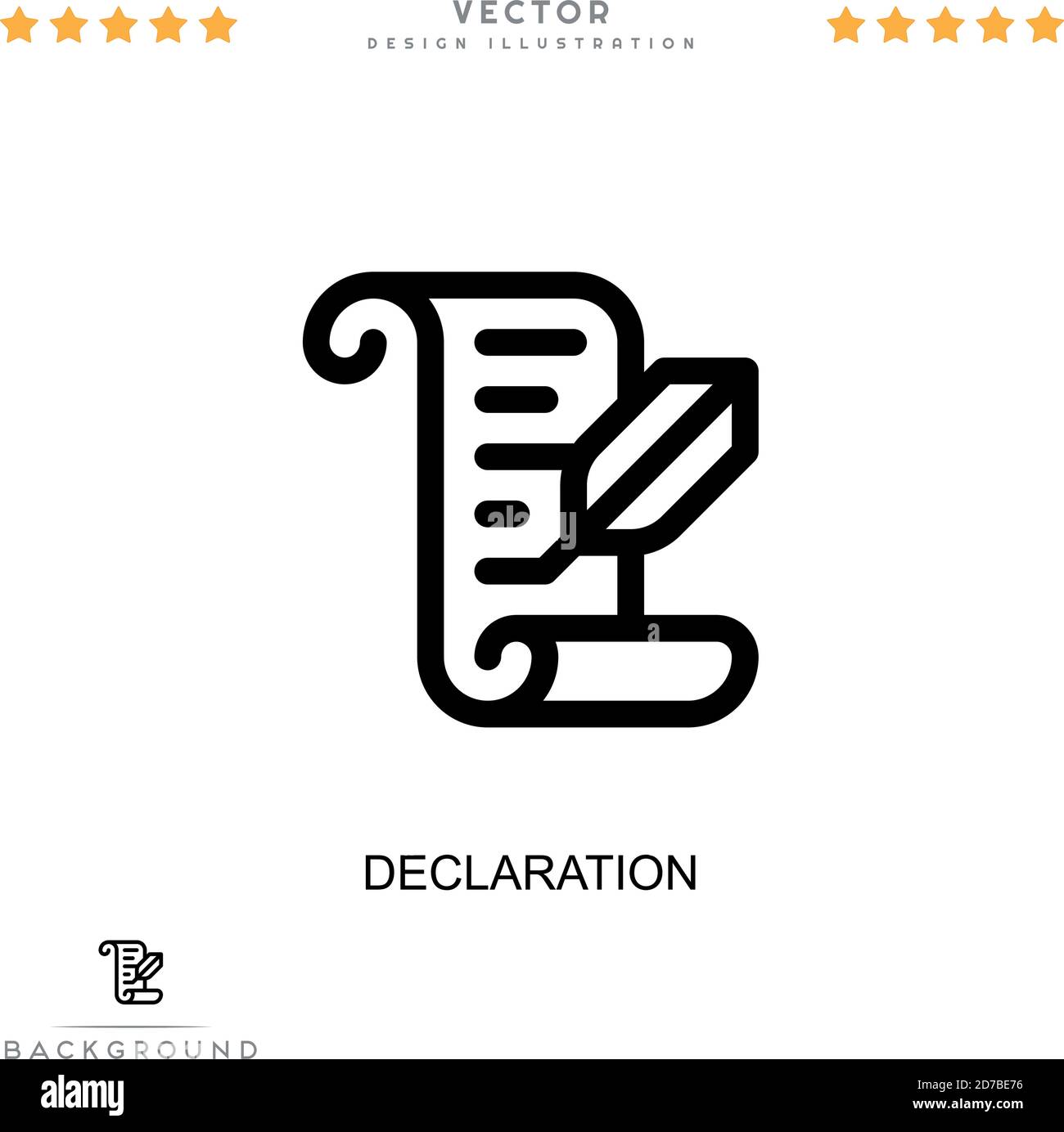 Declaration icon. Simple element from digital disruption collection ...