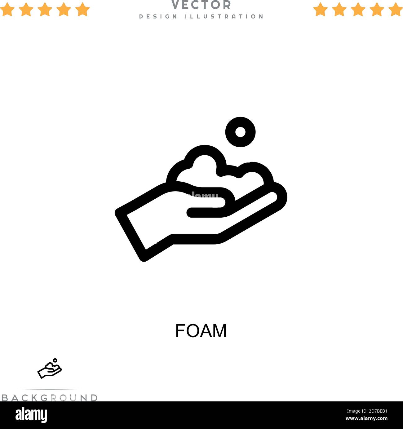 Foam icon. Simple element from digital disruption collection. Line Foam ...