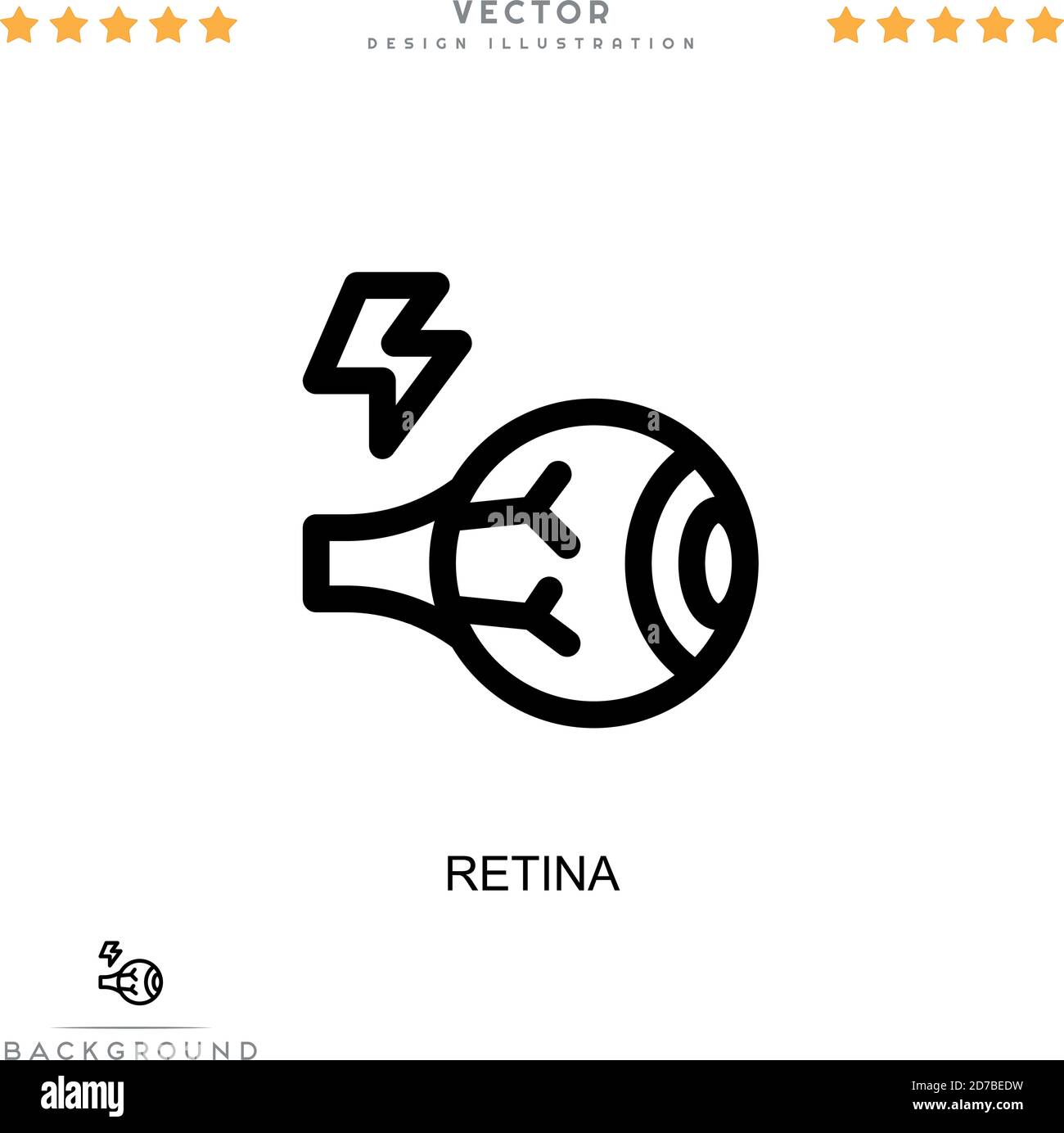 Retina icon. Simple element from digital disruption collection. Line ...