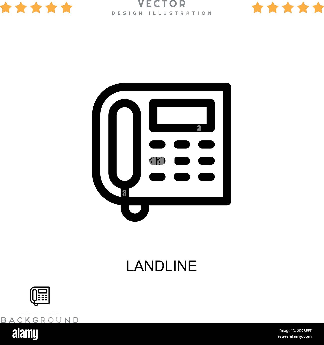 Landline icon. Simple element from digital disruption collection. Line ...