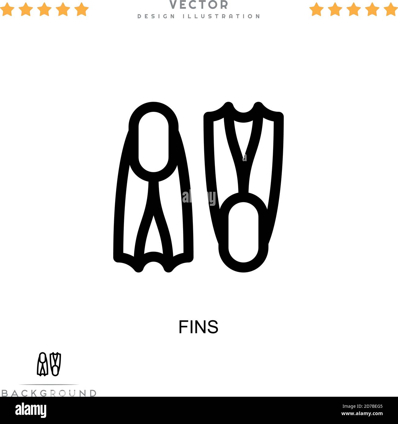 Fins icon. Simple element from digital disruption collection. Line Fins ...