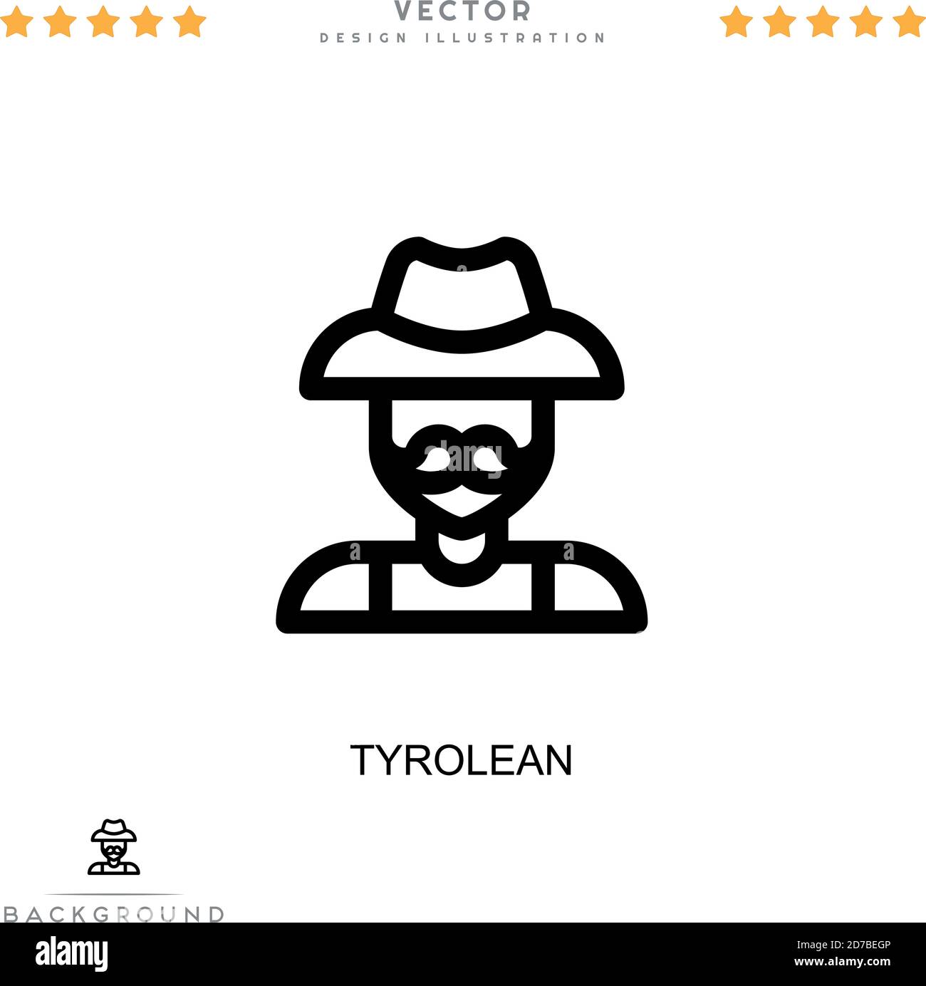 Tyrolean icon. Simple element from digital disruption collection. Line ...
