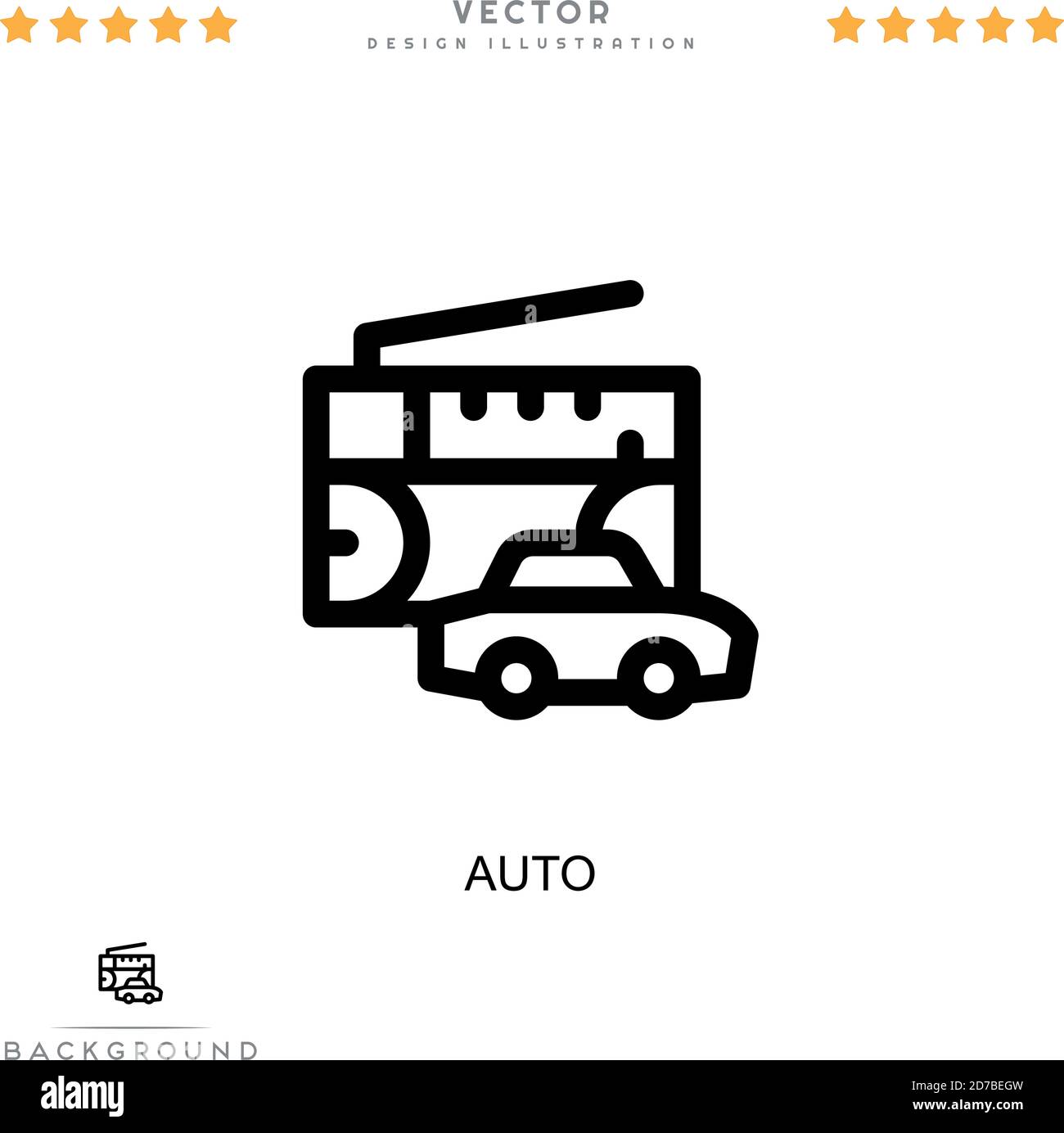 Auto icon. Simple element from digital disruption collection. Line Auto ...