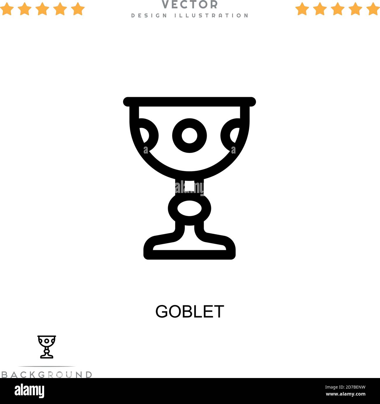 Goblet icon. Simple element from digital disruption collection. Line ...