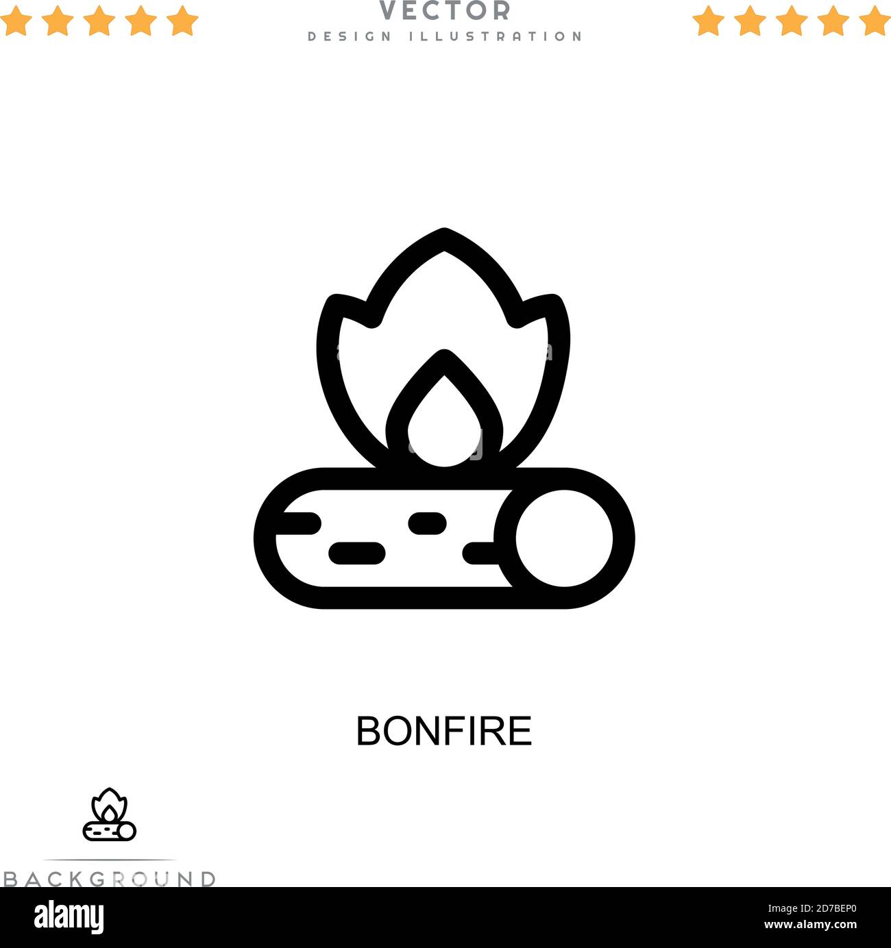 Bonfire icon. Simple element from digital disruption collection. Line ...