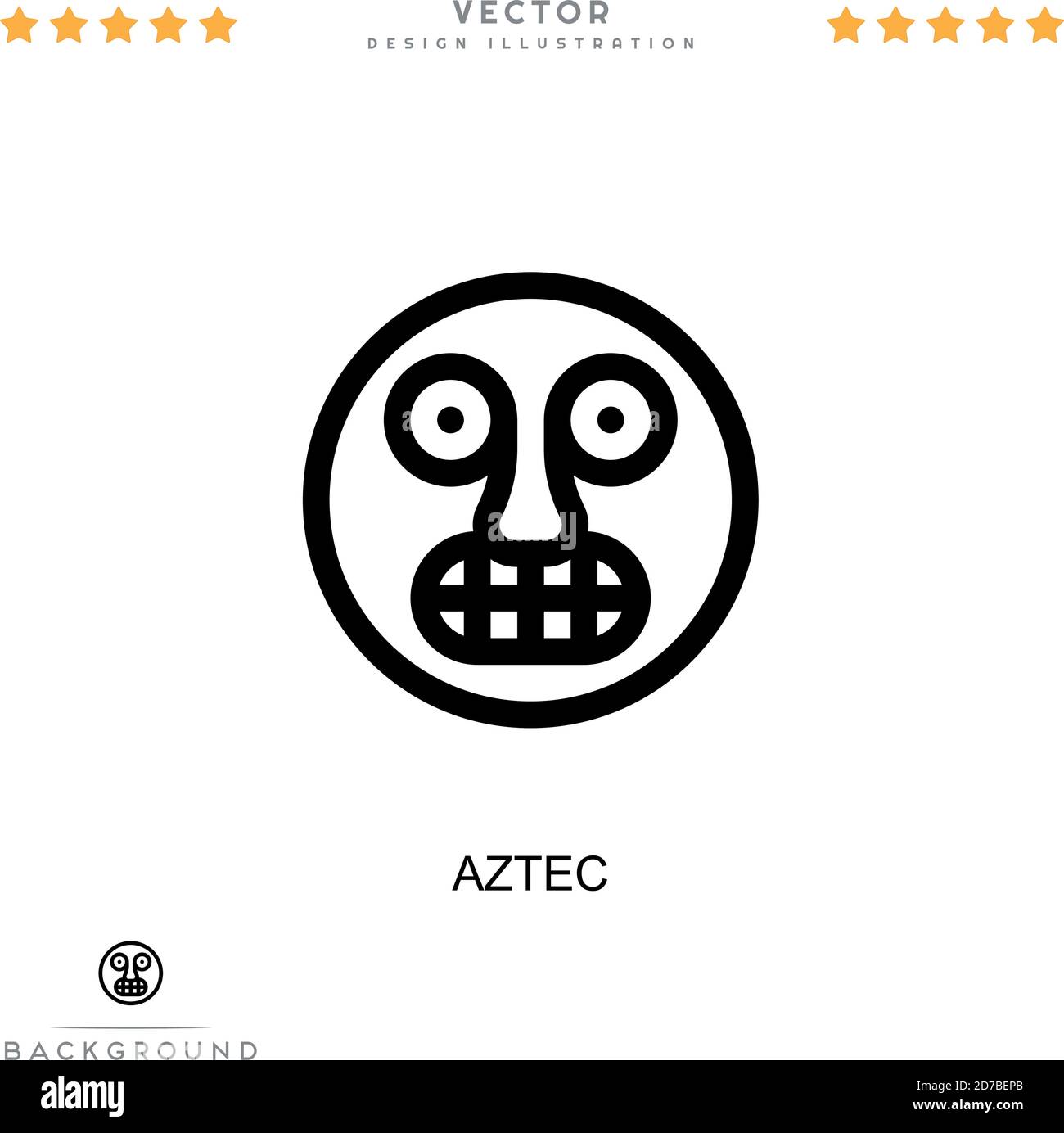 Aztec icon. Simple element from digital disruption collection. Line ...