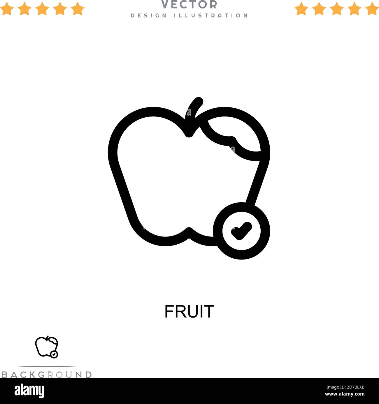 Fruit icon. Simple element from digital disruption collection. Line ...
