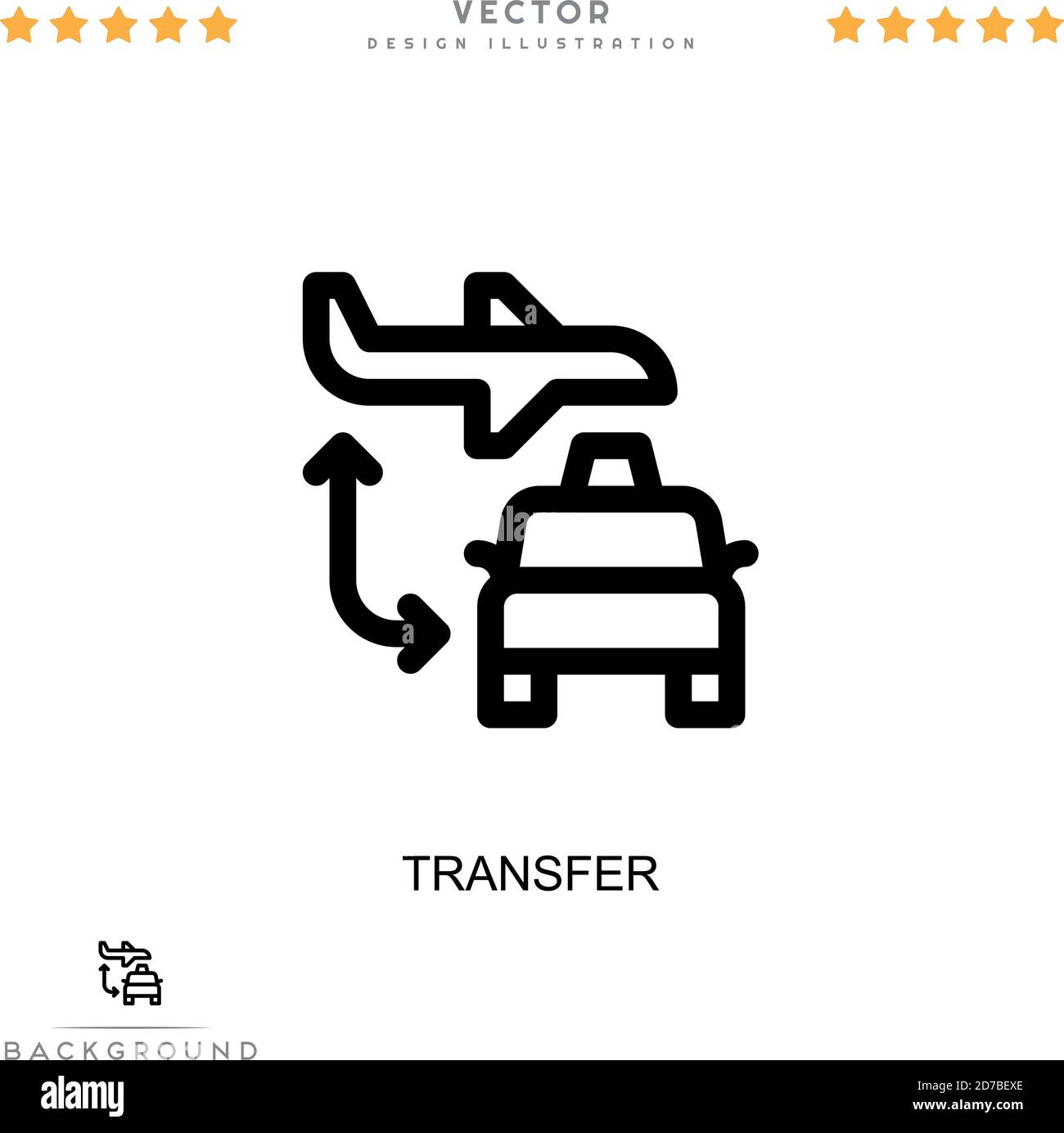 Transfer icon. Simple element from digital disruption collection. Line ...