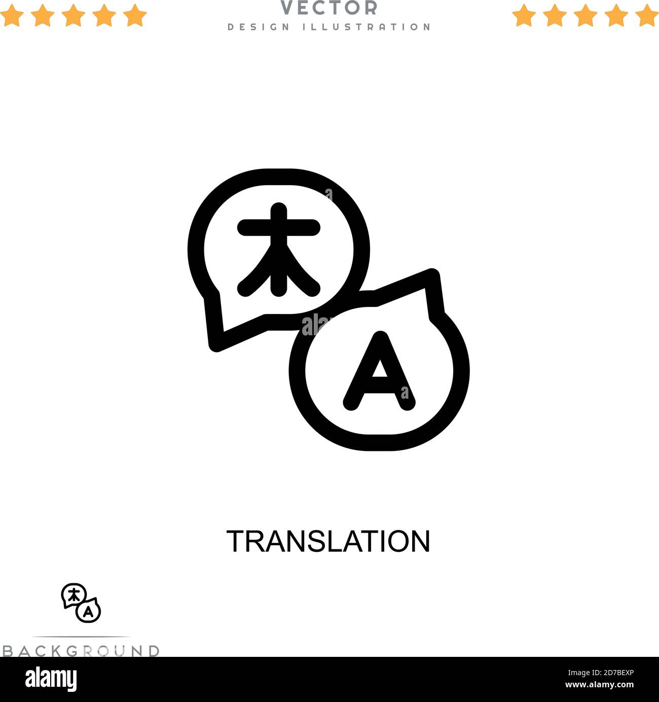 Translation icon. Simple element from digital disruption collection ...