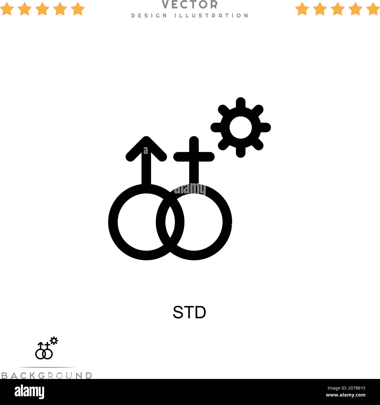 Std icon. Simple element from digital disruption collection. Line Std ...