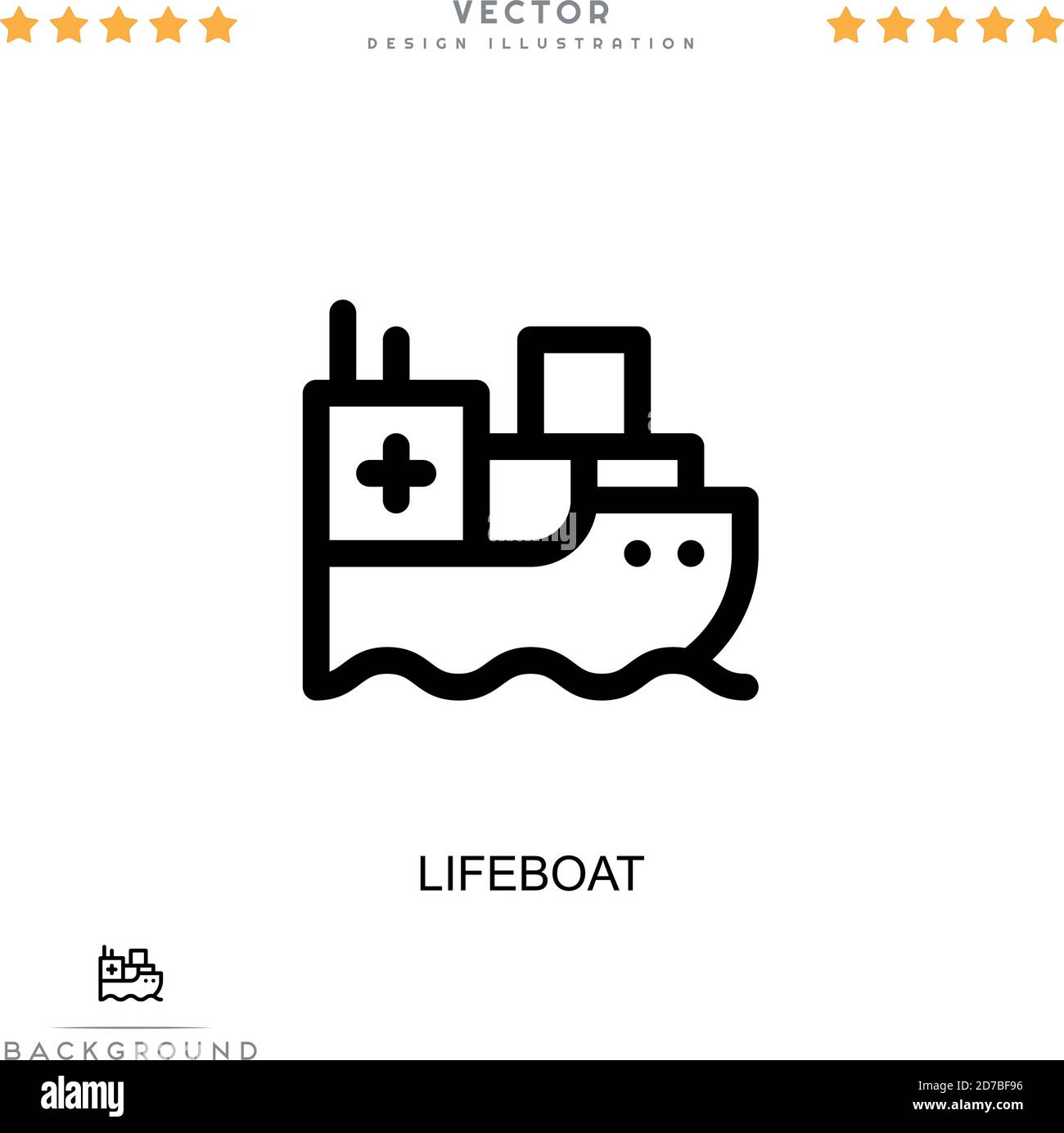 Lifeboat icon. Simple element from digital disruption collection. Line ...
