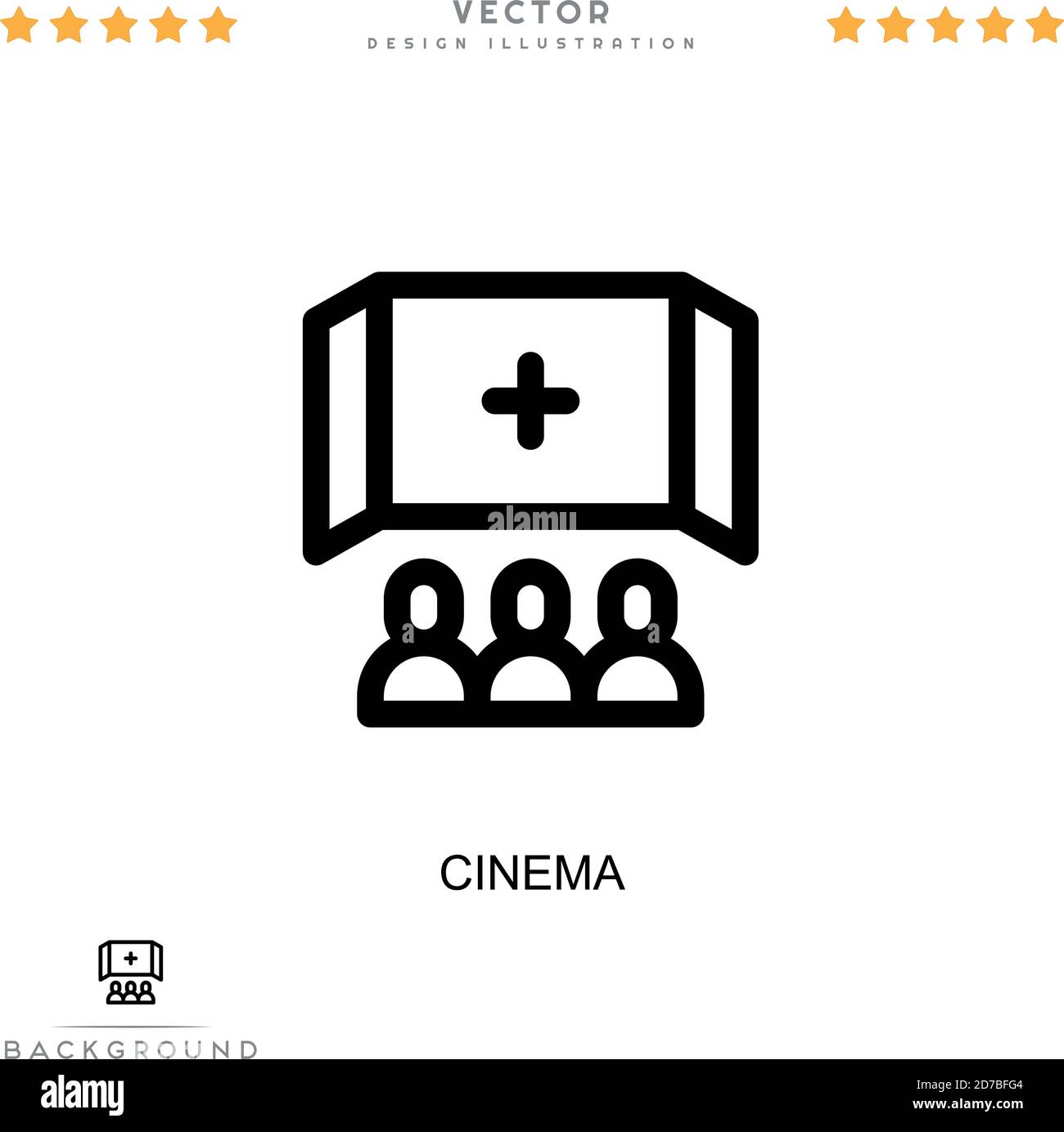 Cinema icon. Simple element from digital disruption collection. Line ...