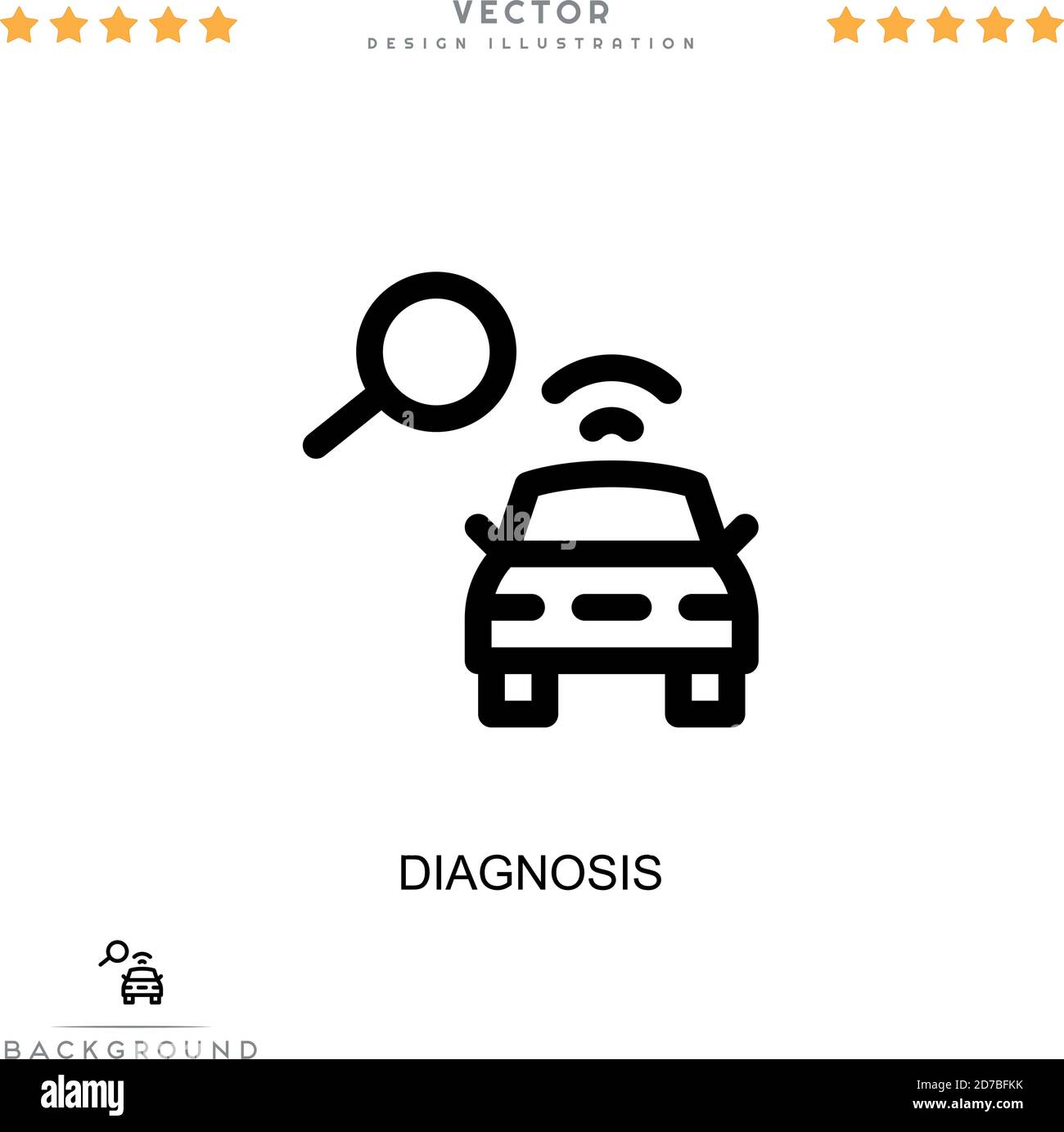 Diagnosis icon. Simple element from digital disruption collection. Line ...