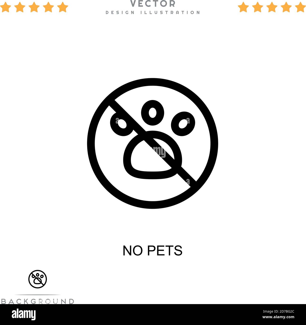 No pets icon. Simple element from digital disruption collection. Line ...