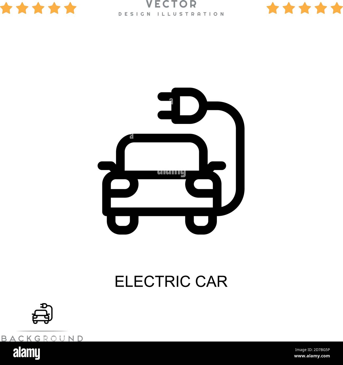 Electric car icon. Simple element from digital disruption collection ...