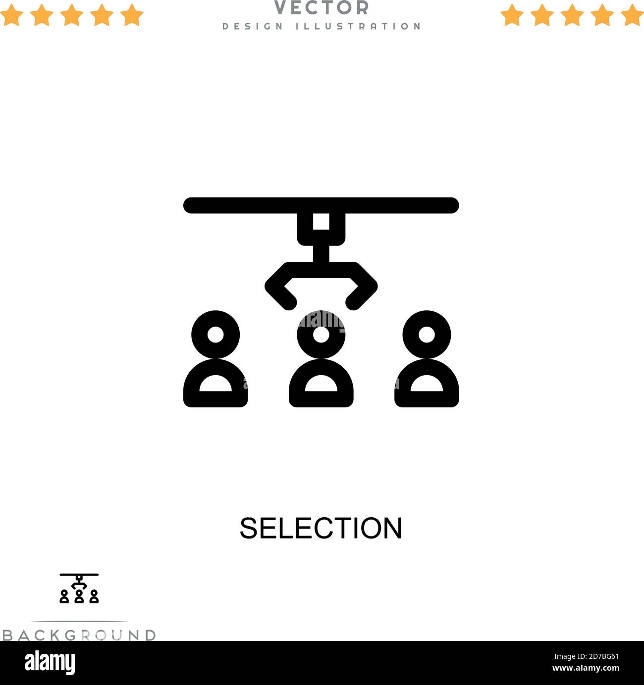 Selection icon. Simple element from digital disruption collection. Line ...