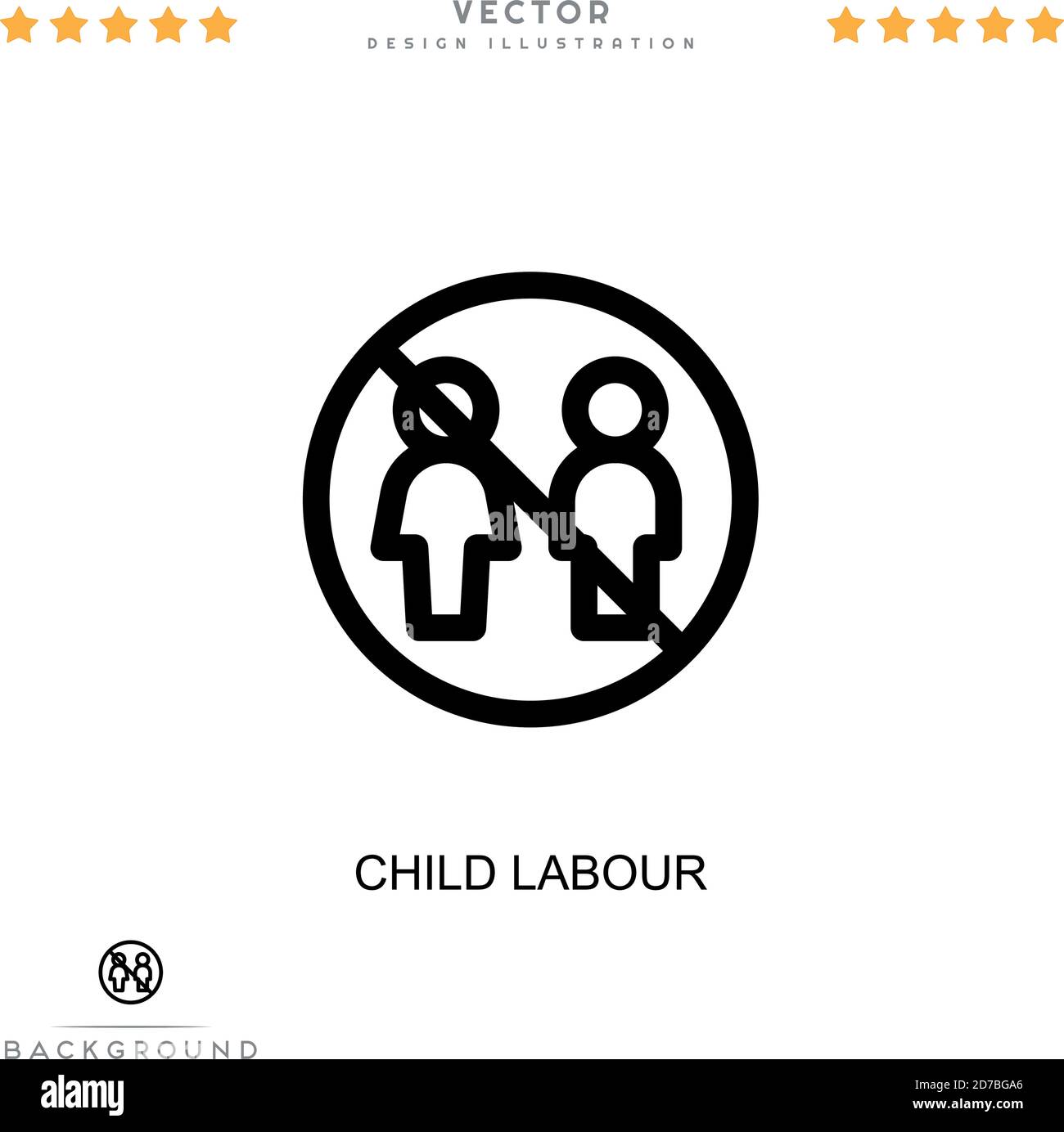 Child labour icon. Simple element from digital disruption collection. Line Child labour icon for ...