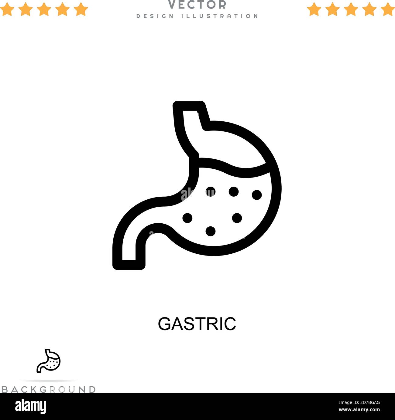 Gastric icon. Simple element from digital disruption collection. Line ...