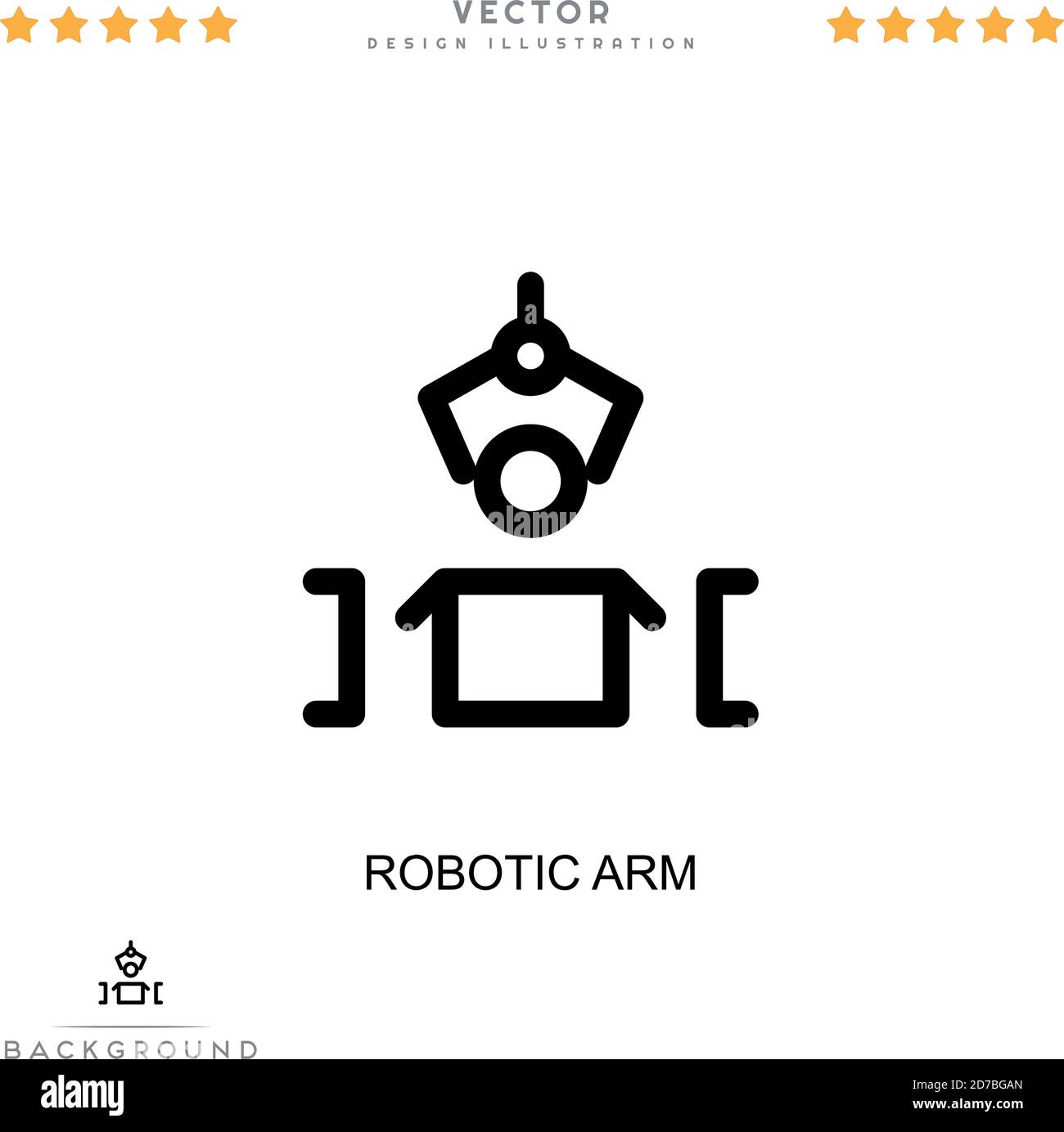 Robotic arm icon. Simple element from digital disruption collection ...
