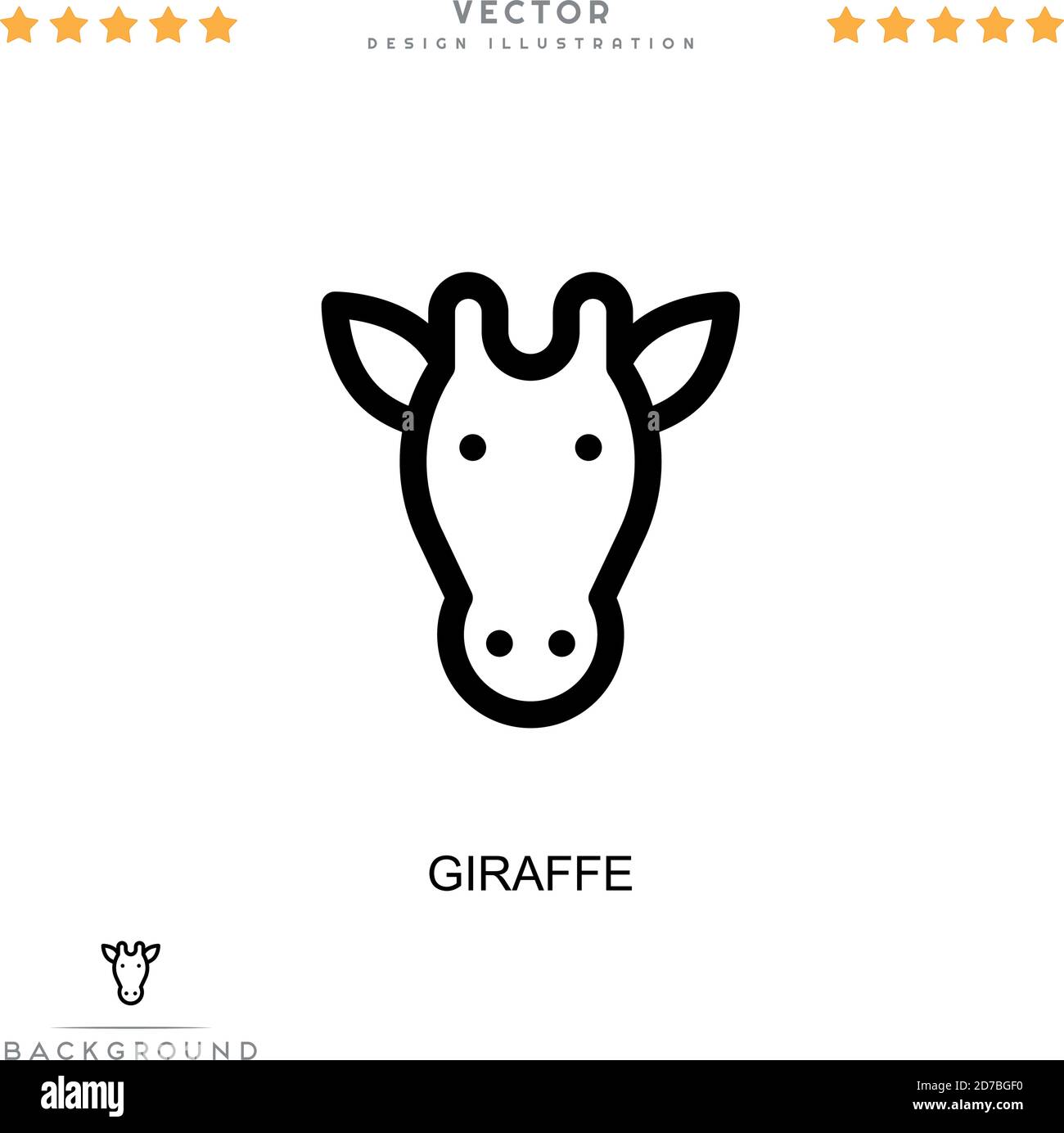 Giraffe icon. Simple element from digital disruption collection. Line ...