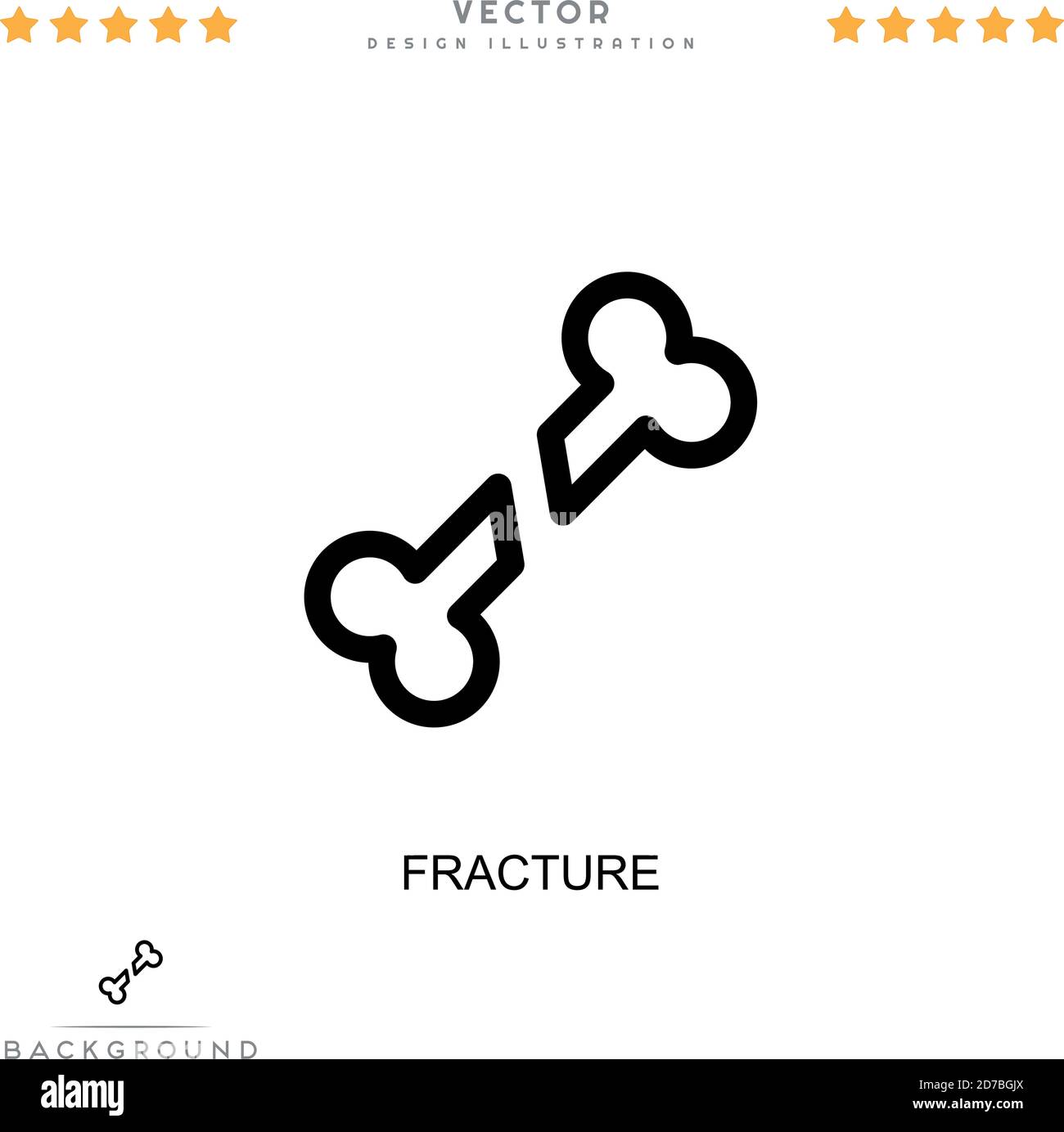 Fracture icon. Simple element from digital disruption collection. Line ...