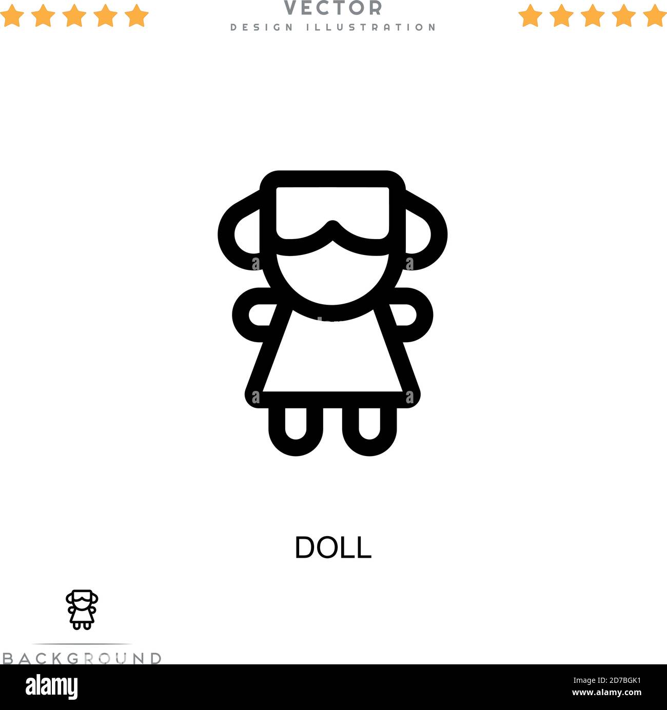 Doll icon. Simple element from digital disruption collection. Line Doll ...
