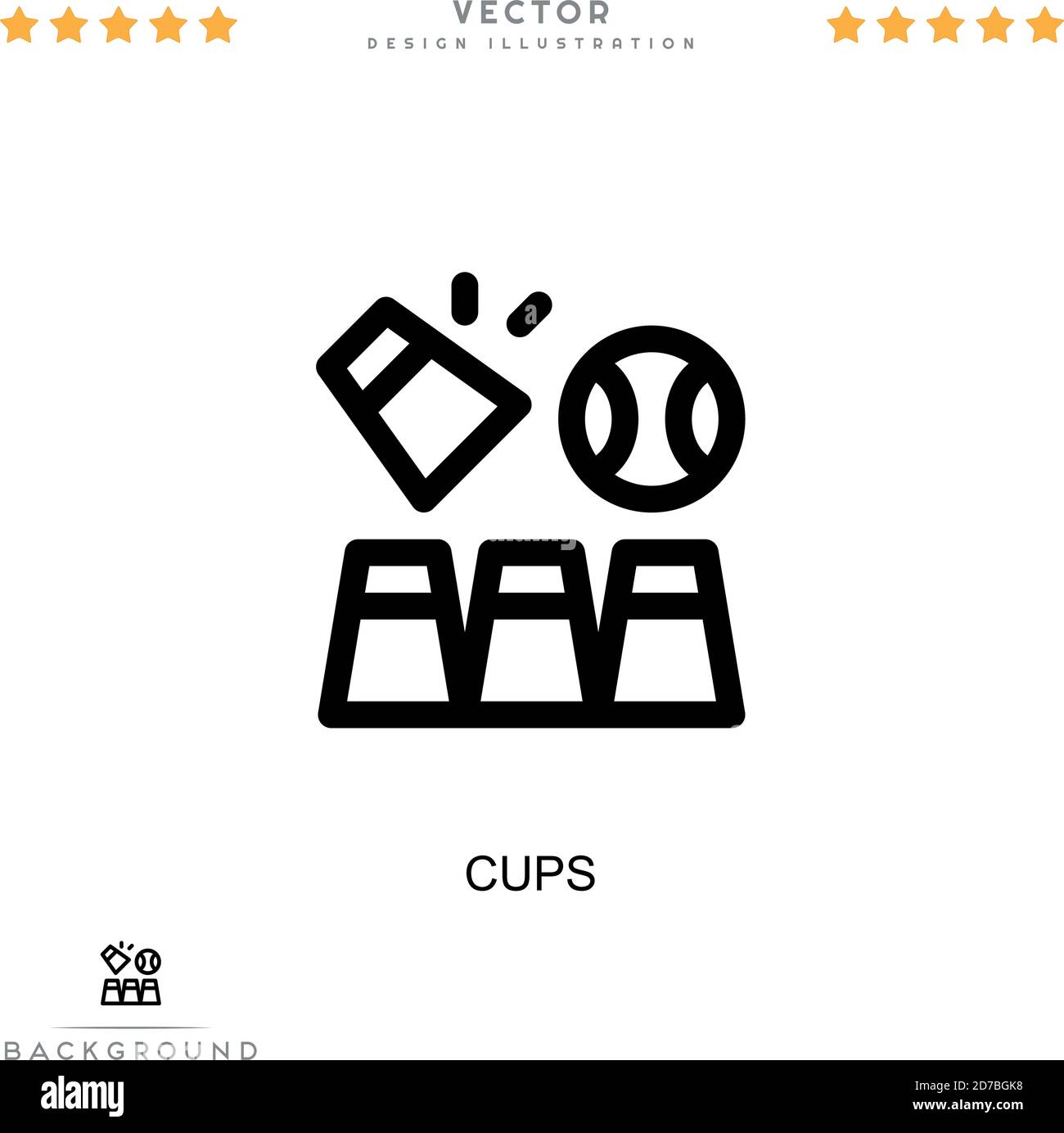 Cups icon. Simple element from digital disruption collection. Line Cups ...