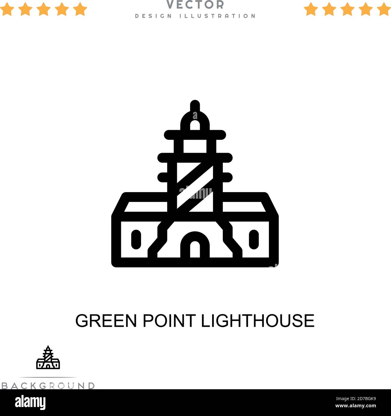 Green point lighthouse icon. Simple element from digital disruption ...